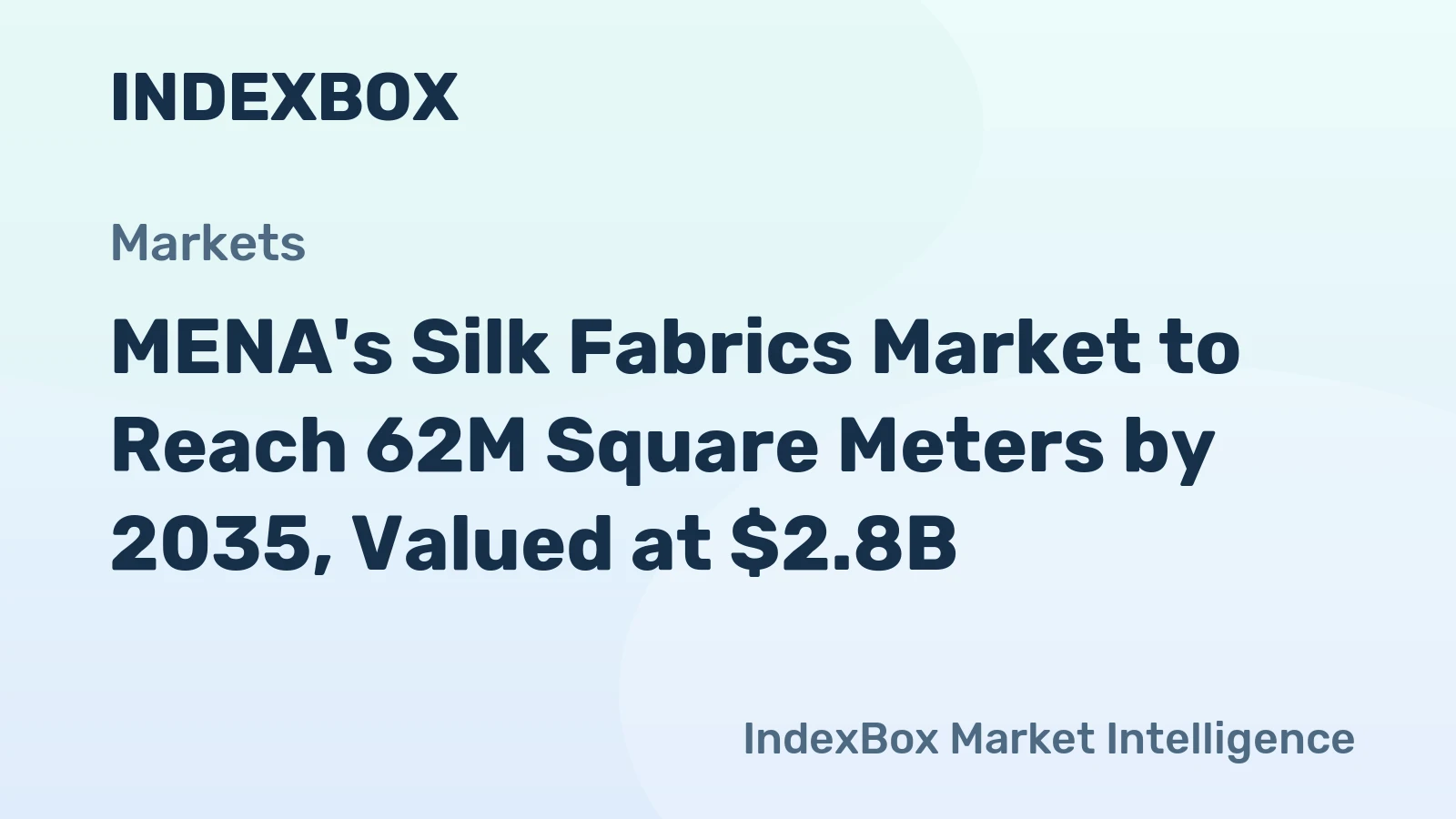 MENA's Silk Fabrics Market to Reach 62M Square Meters by 2035, Valued at $2.8B