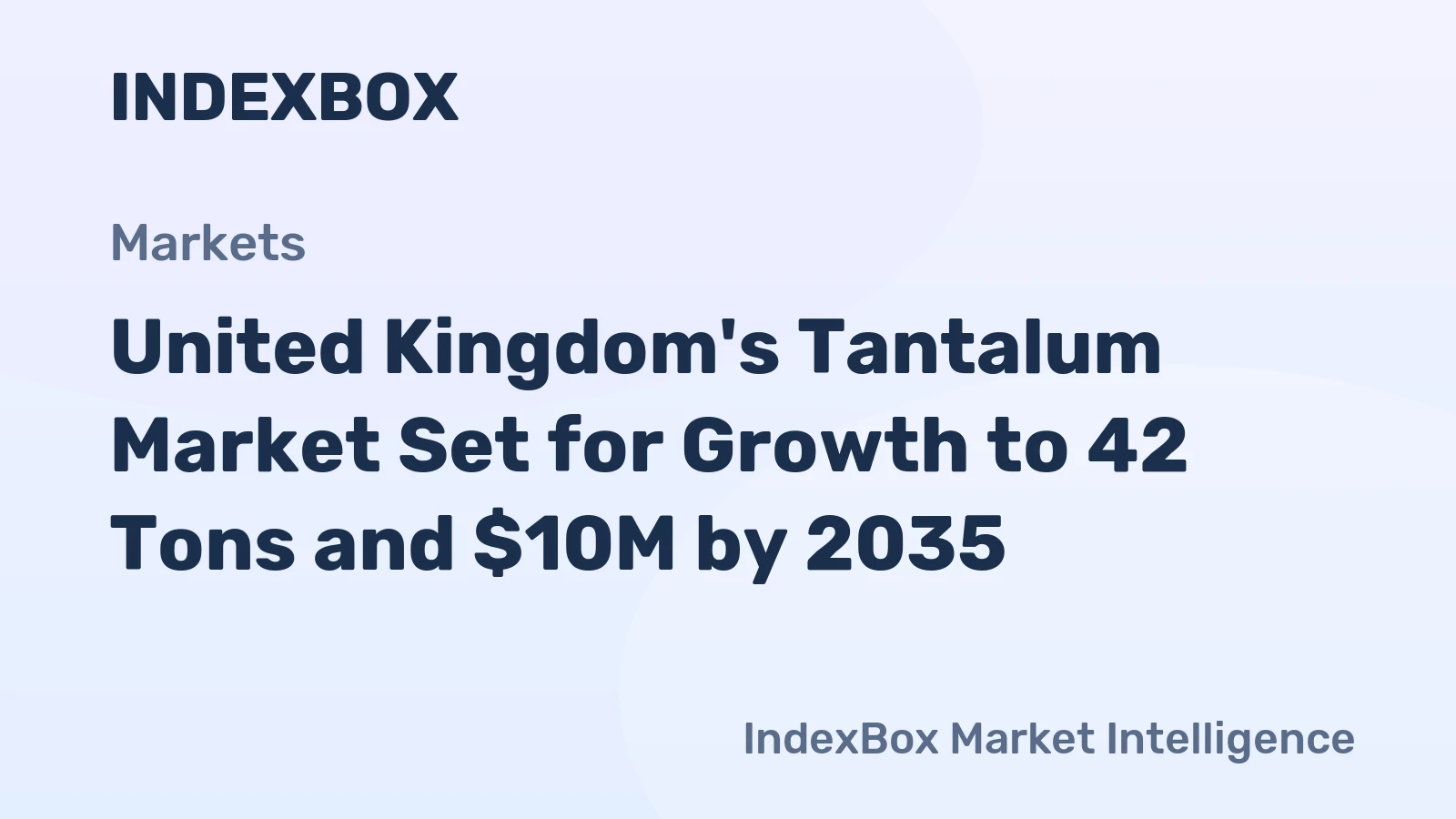 United Kingdom's Tantalum Market Set for Growth to 42 Tons and $10M by 2035