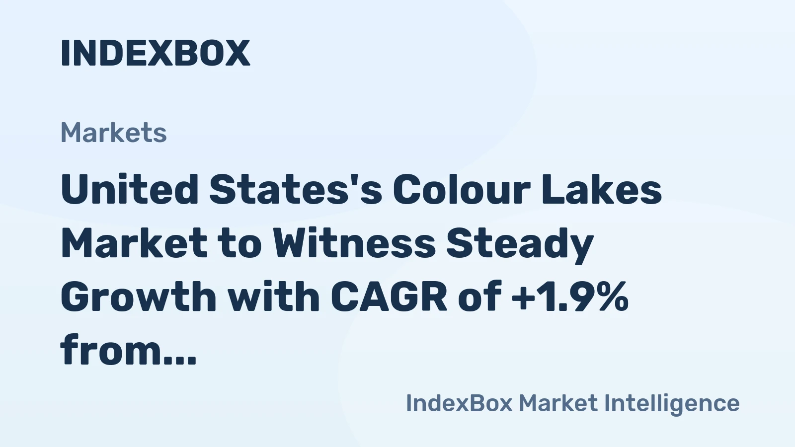 United States's Colour Lakes Market to Witness Steady Growth with CAGR of +1.9% from 2024 to 2035