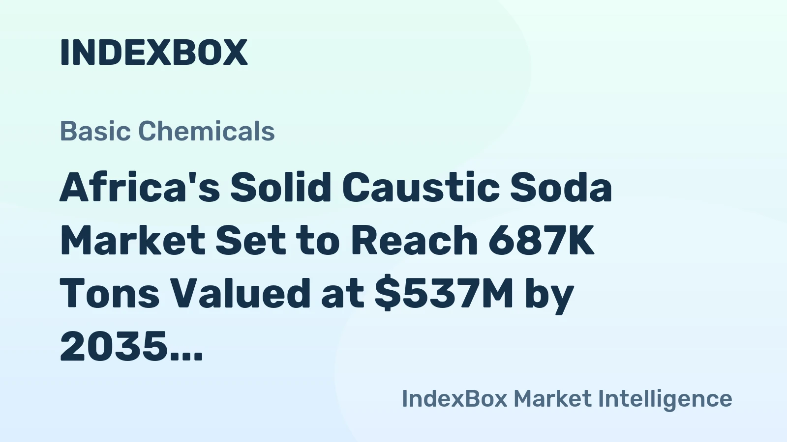 Africa's Solid Caustic Soda Market Set to Reach 687K Tons Valued at $537M by 2035