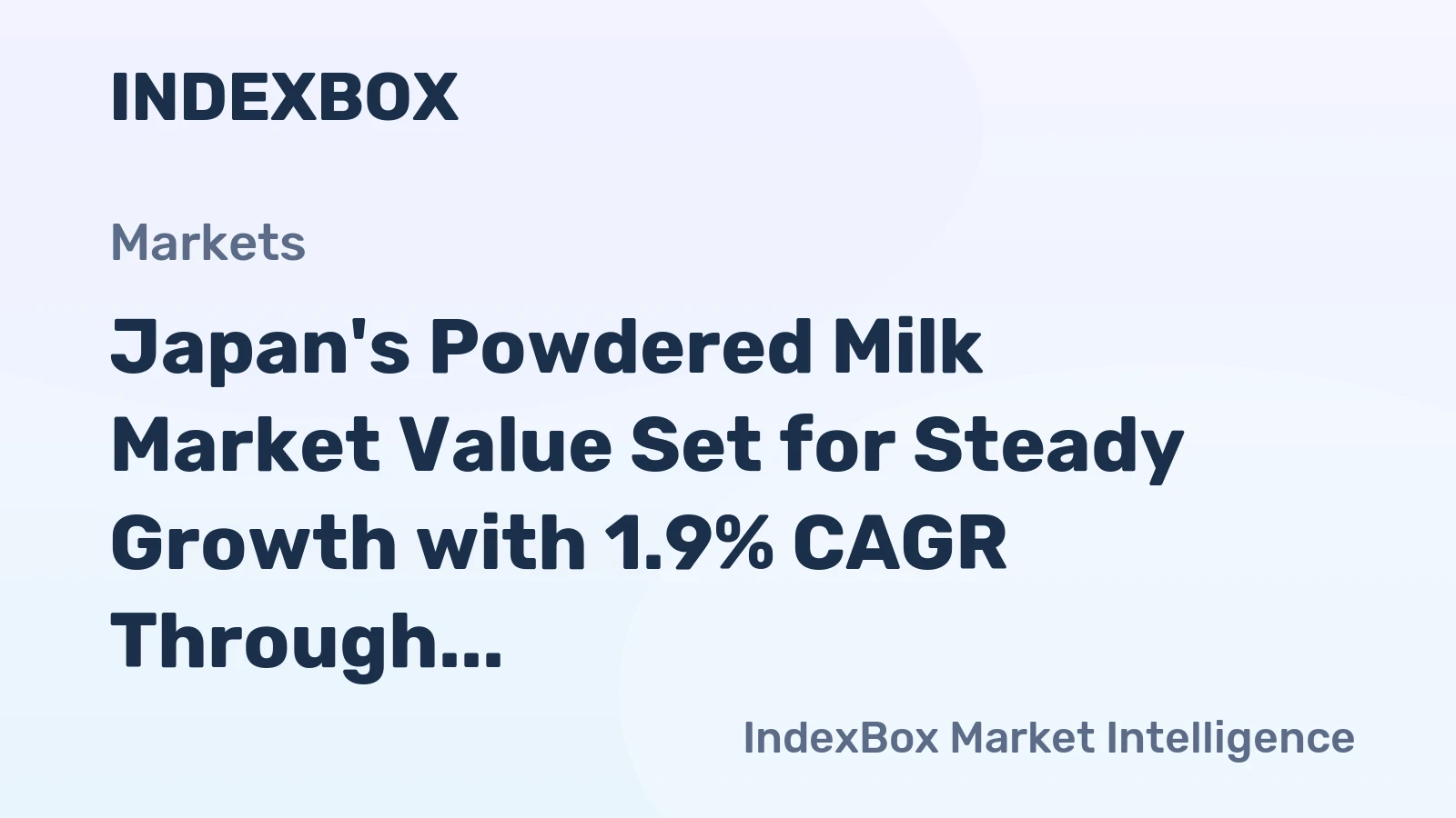 Japan's Powdered Milk Market Value Set for Steady Growth with 1.9% CAGR Through 2035