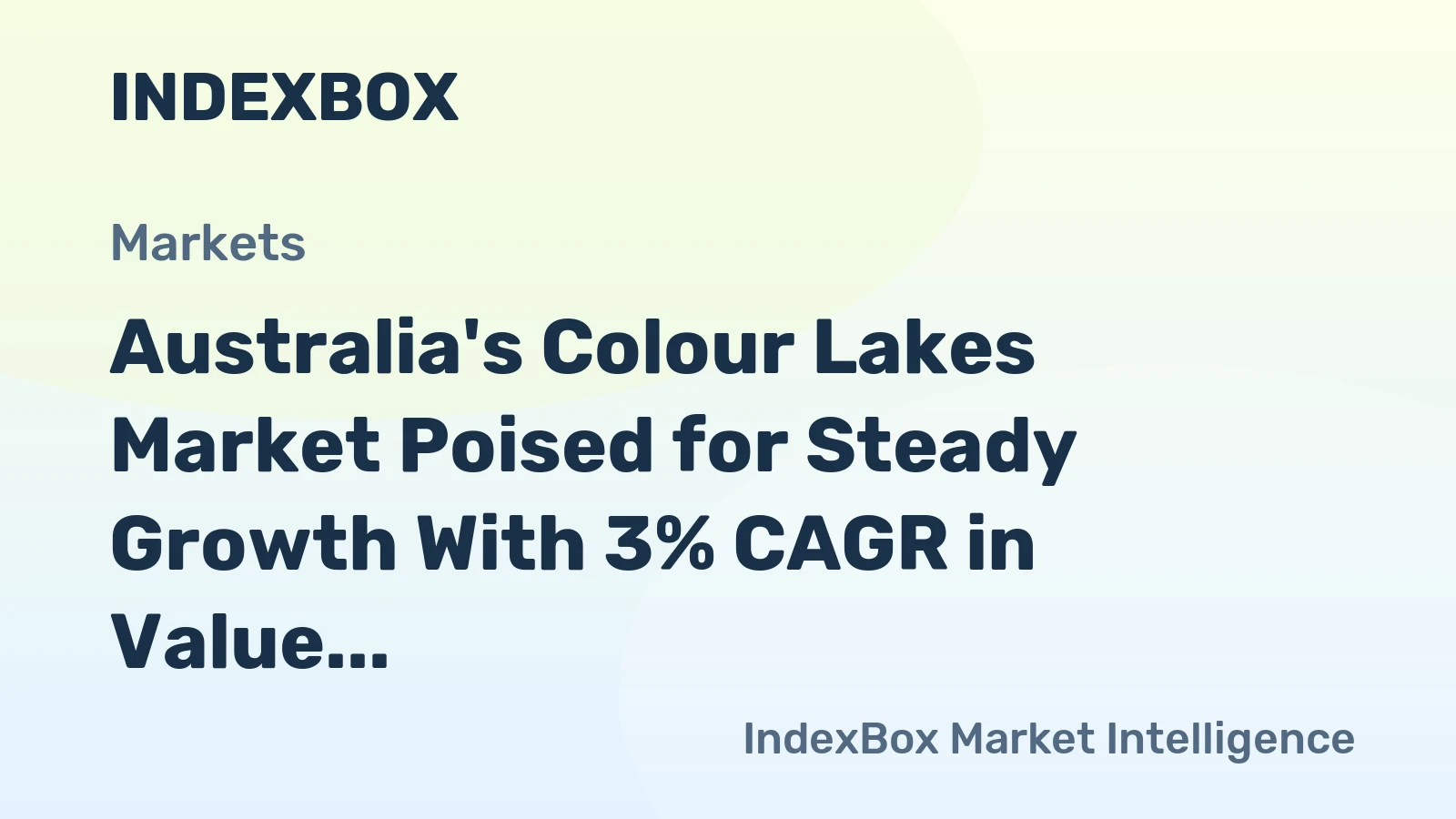 Australia's Colour Lakes Market Poised for Steady Growth With 3% CAGR in Value Through 2035