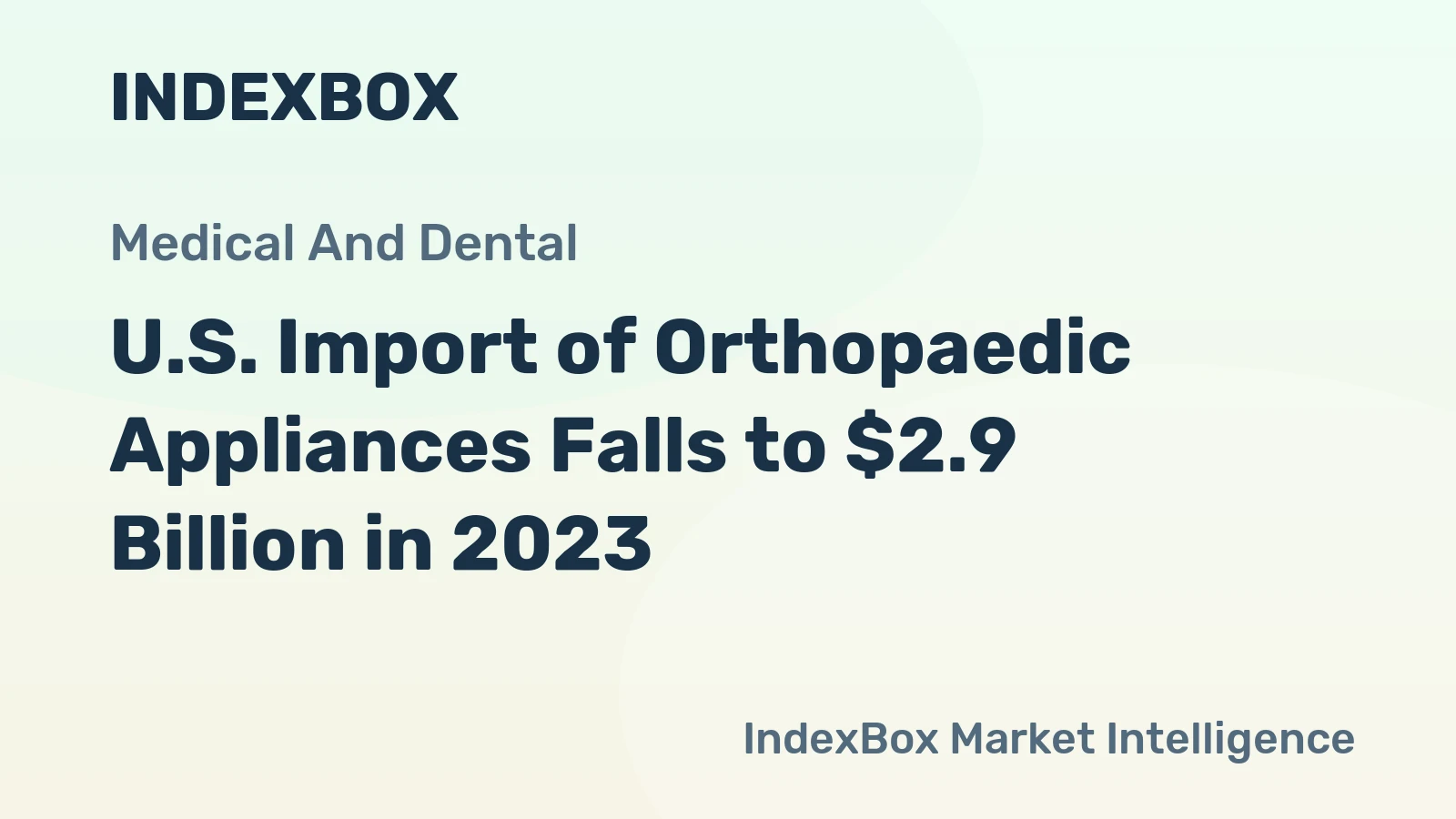 U.S. Import of Orthopaedic Appliances Falls to $2.9 Billion in 2023
