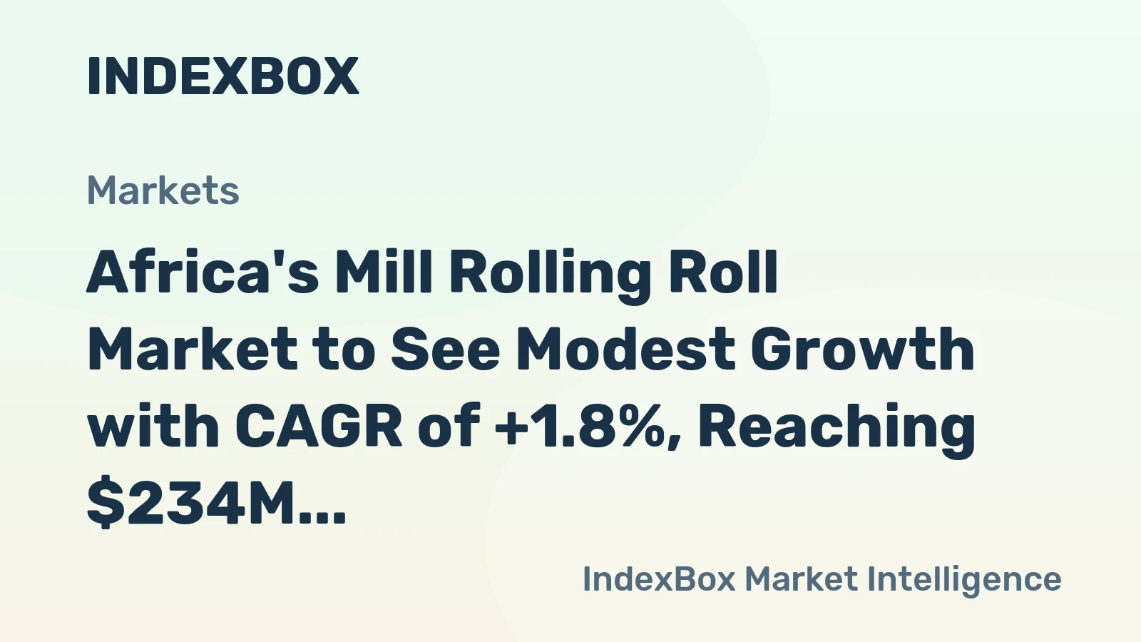 Africa's Mill Rolling Roll Market to See Modest Growth with CAGR of +1.8%, Reaching $234M by 2035