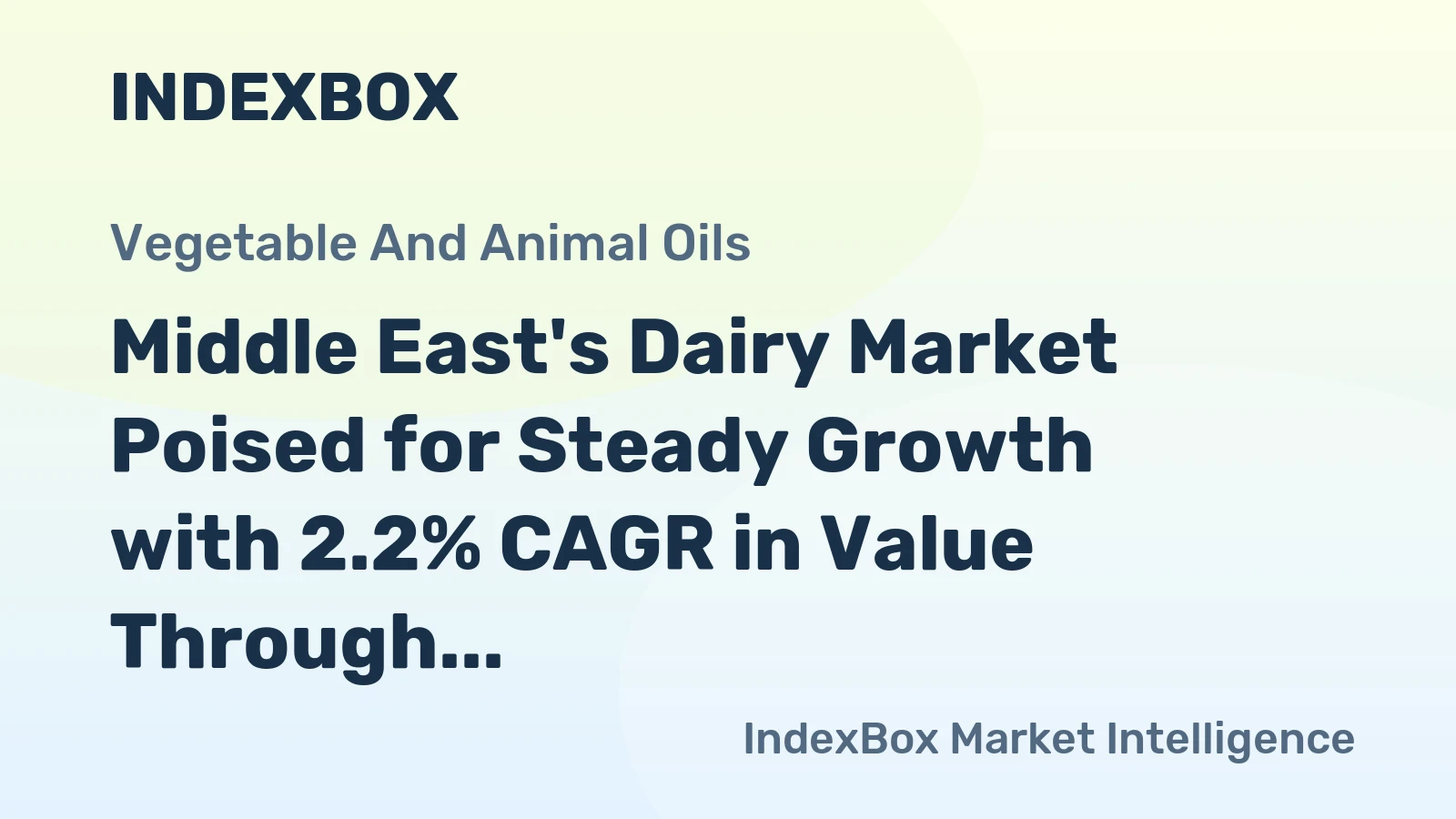 Middle East's Dairy Market Poised for Steady Growth with 2.2% CAGR in Value Through 2035