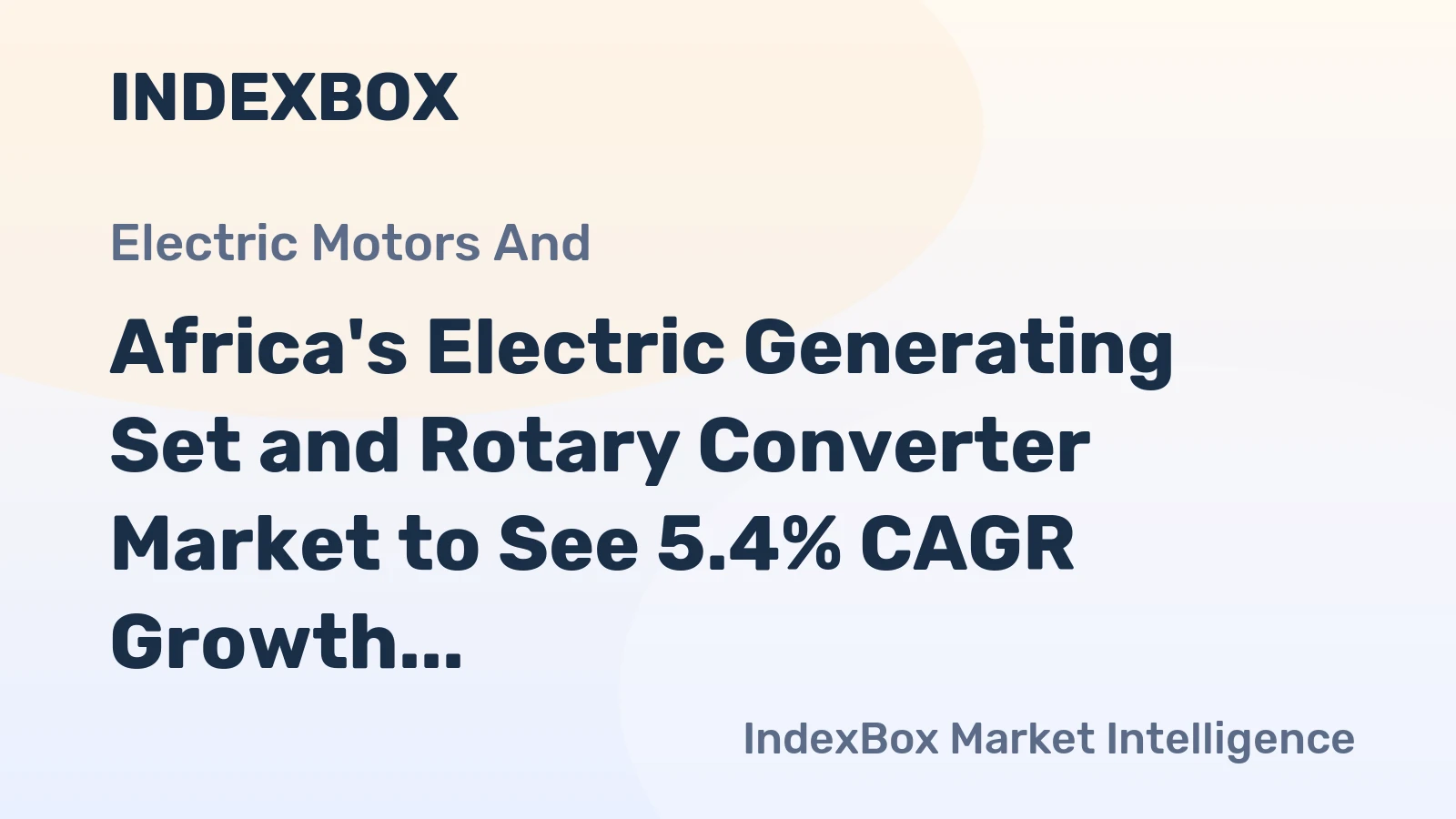 Africa's Electric Generating Set and Rotary Converter Market to See 5.4% CAGR Growth Through 2035