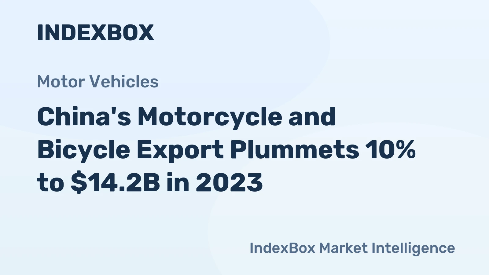 China's Motorcycle and Bicycle Export Plummets 10% to $14.2B in 2023