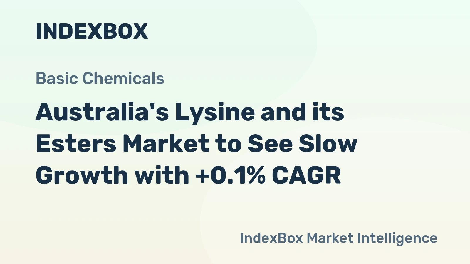 Australia's Lysine and its Esters Market to See Slow Growth with +0.1% CAGR