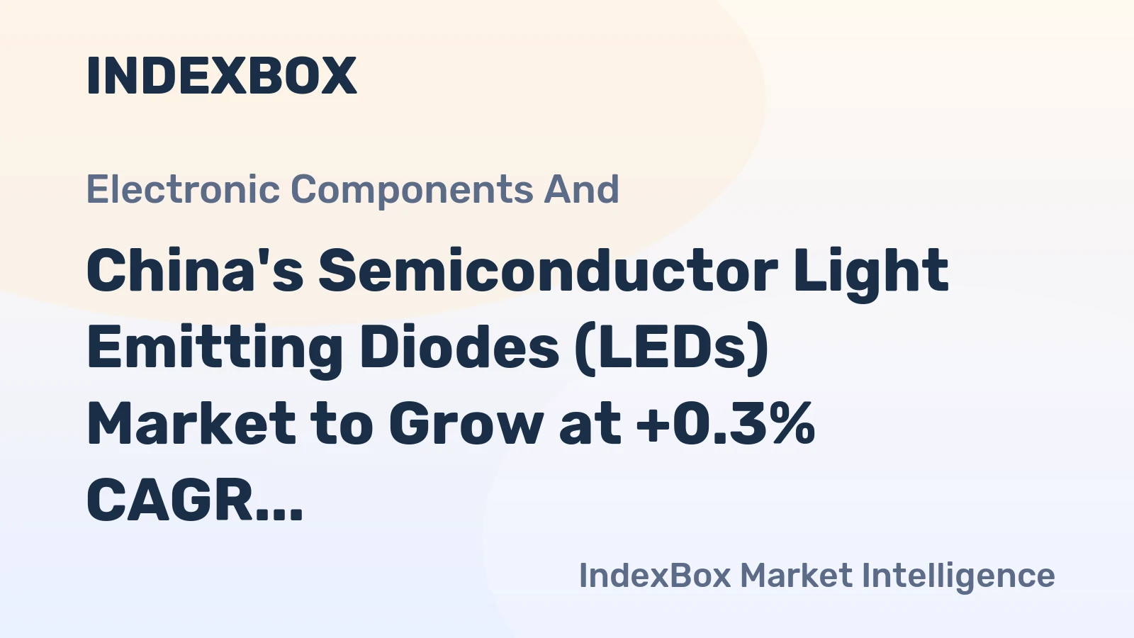 China's Semiconductor Light Emitting Diodes (LEDs) Market to Grow at +0.3% CAGR Over Next Decade