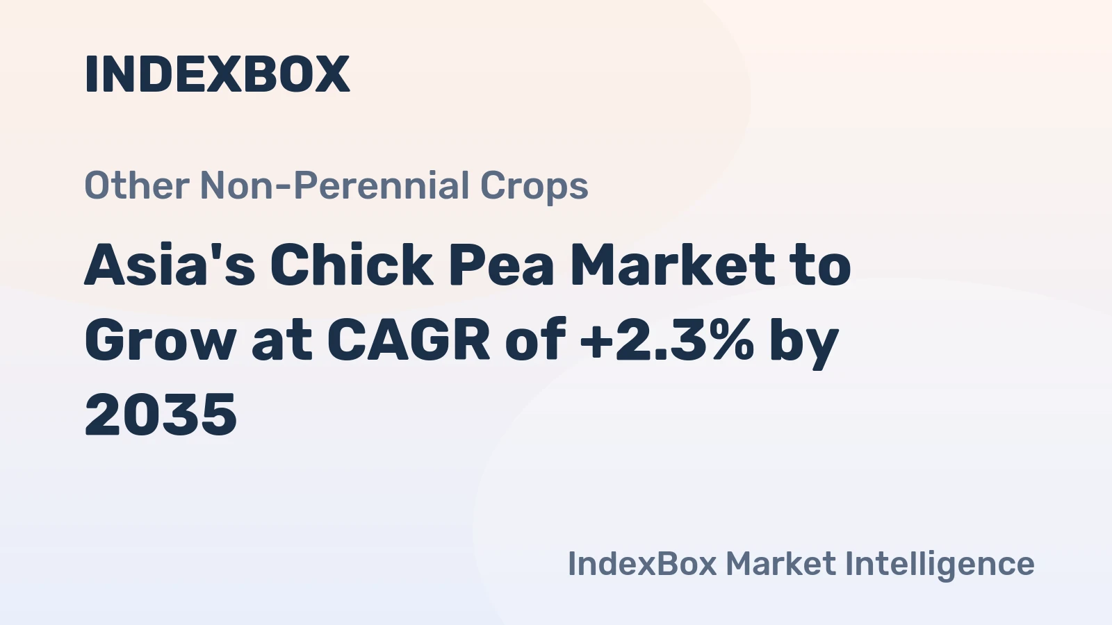Asia's Chick Pea Market to Grow at CAGR of +2.3% by 2035