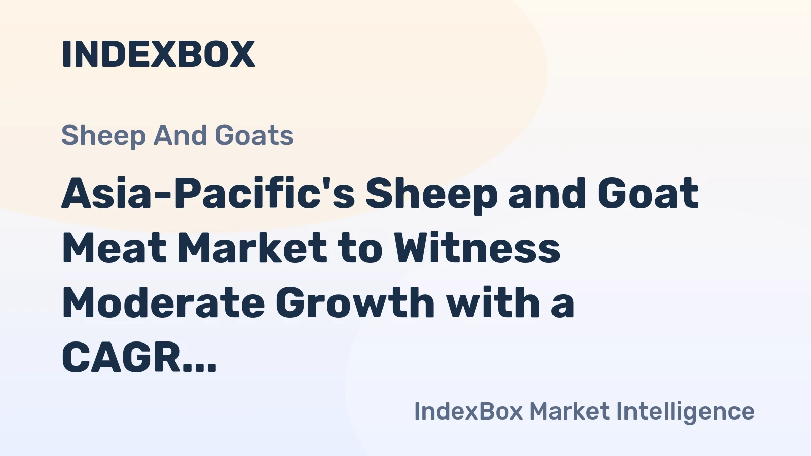 Asia-Pacific's Sheep and Goat Meat Market to Witness Moderate Growth with a CAGR of +1.8% from 2024 to 2035