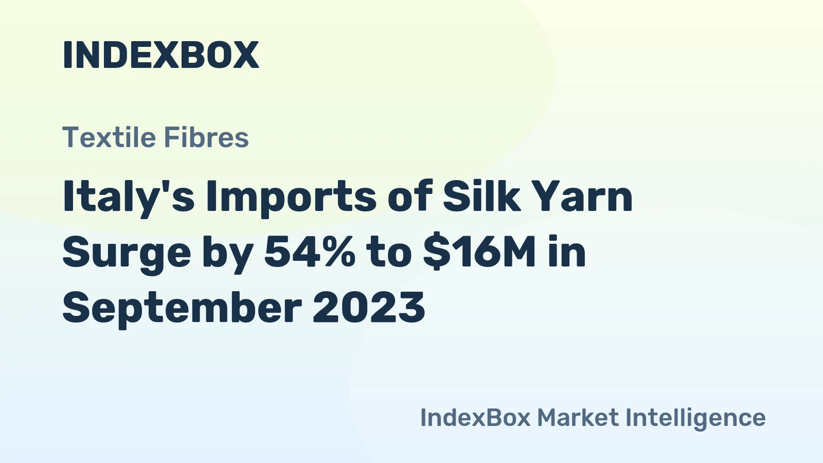 Italy's Imports of Silk Yarn Surge by 54% to $16M in September 2023
