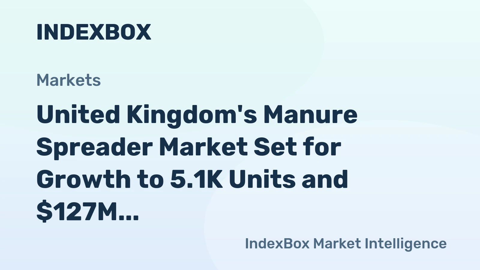 United Kingdom's Manure Spreader Market Set for Growth to 5.1K Units and $127M