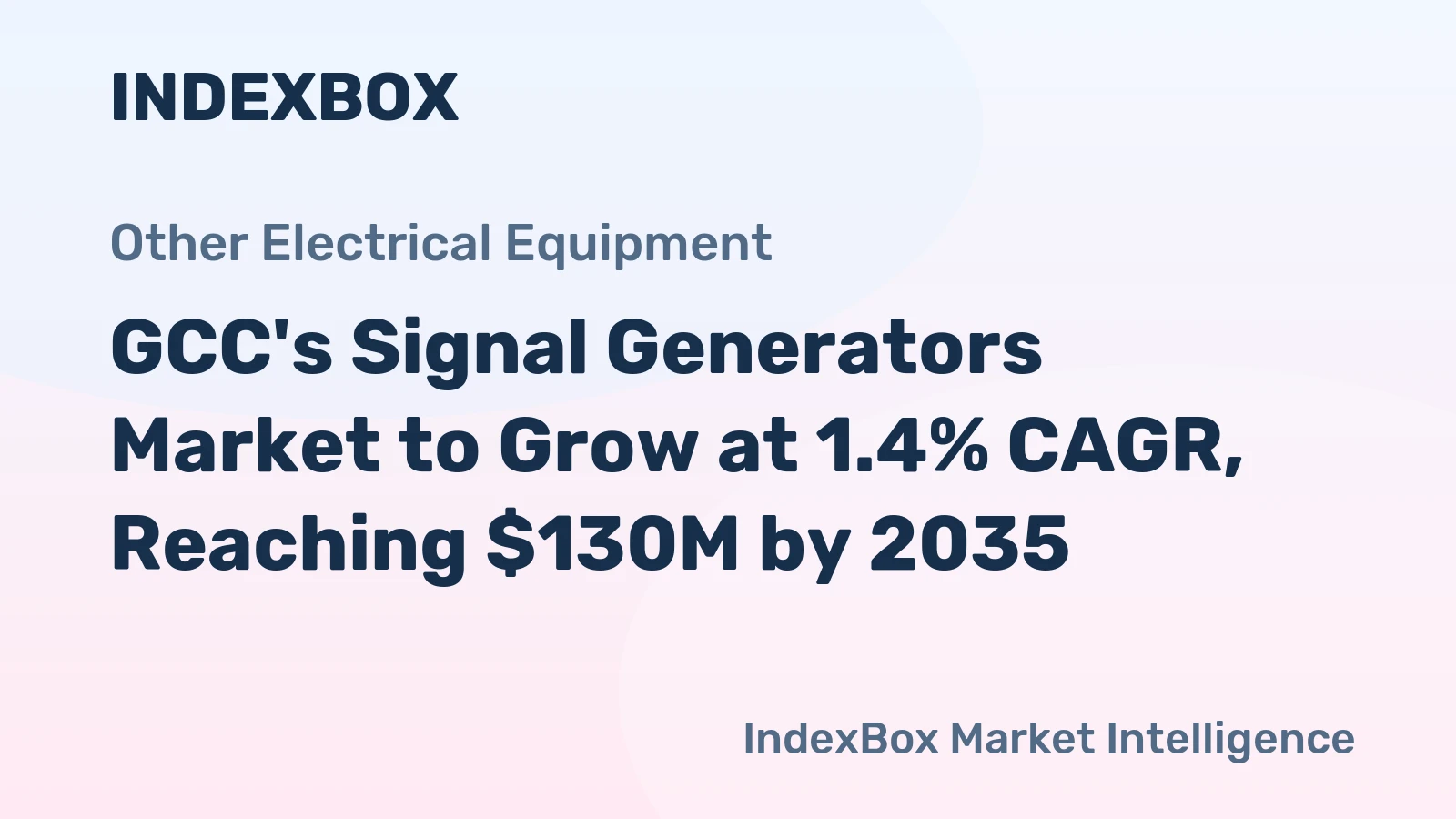 GCC's Signal Generators Market to Grow at 1.4% CAGR, Reaching $130M by 2035