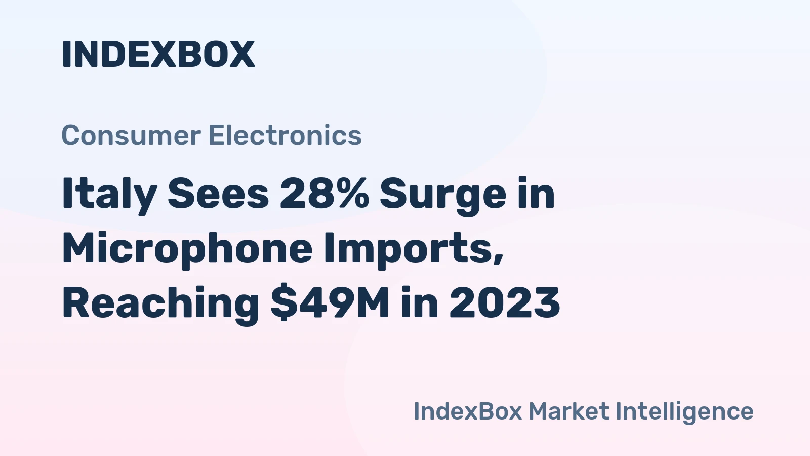Italy Sees 28% Surge in Microphone Imports, Reaching $49M in 2023