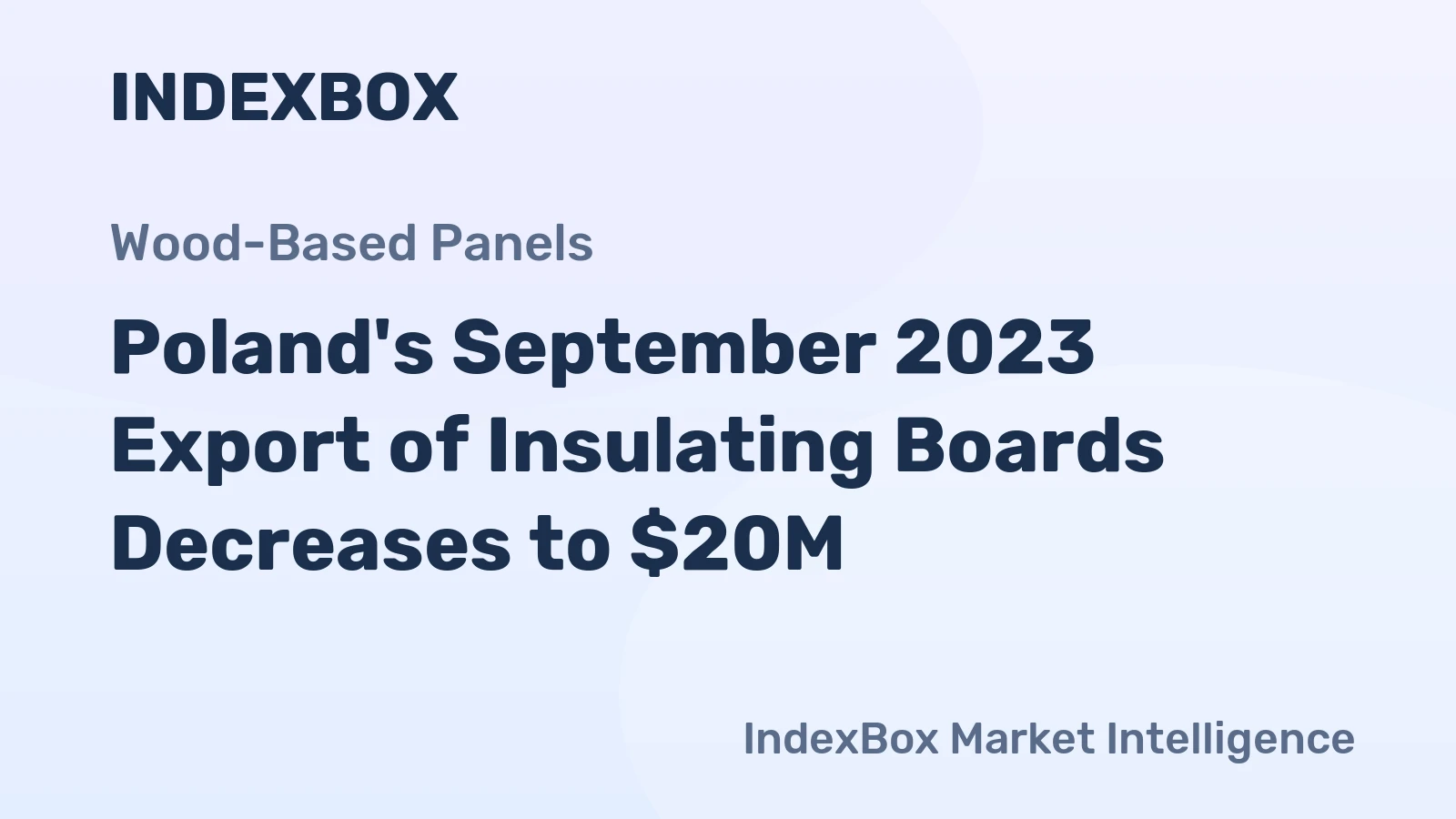 Poland's September 2023 Export of Insulating Boards Decreases to $20M