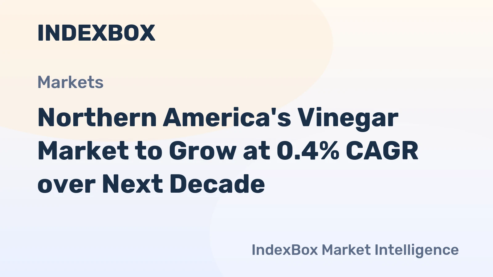 Northern America's Vinegar Market to Grow at 0.4% CAGR over Next Decade