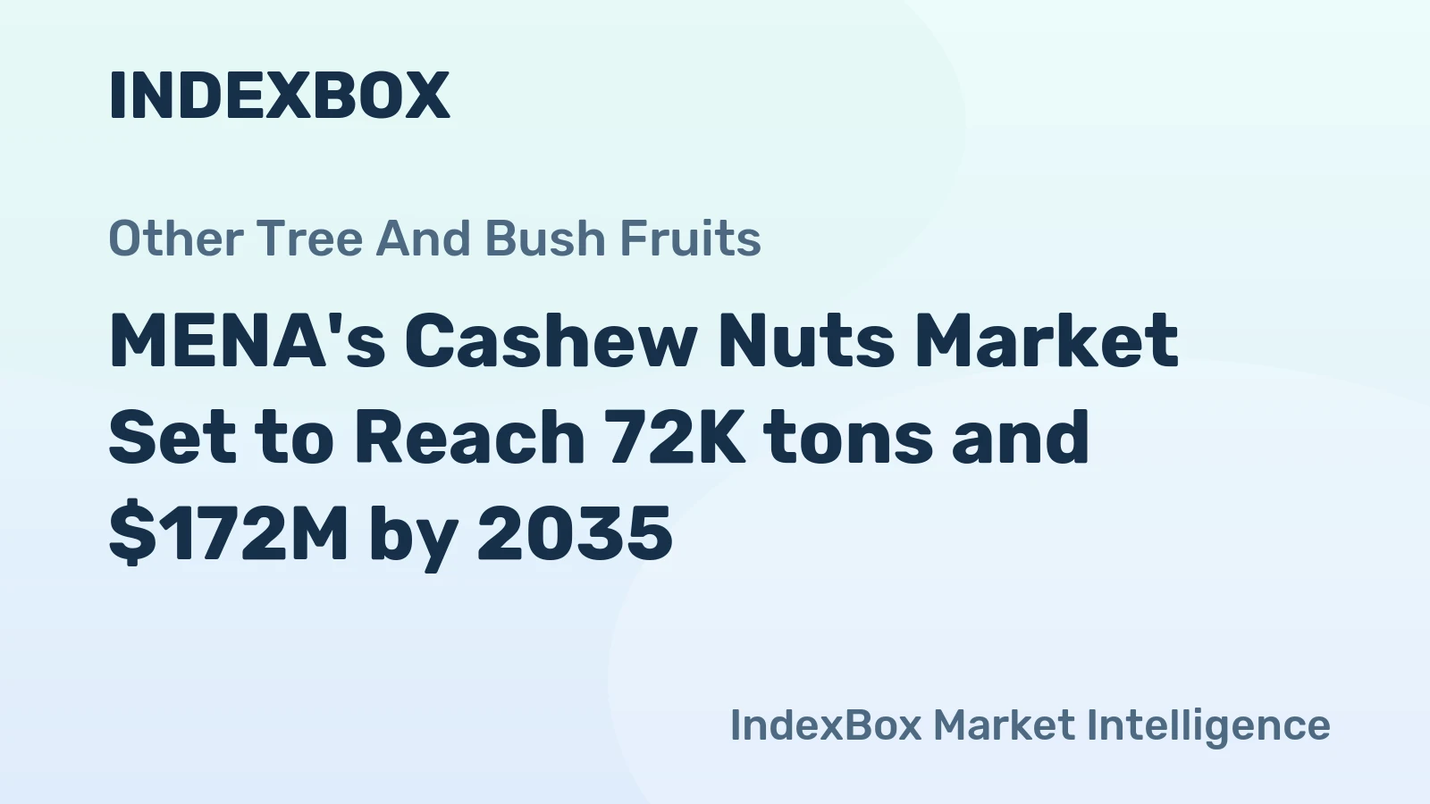 MENA's Cashew Nuts Market Set to Reach 72K tons and $172M by 2035