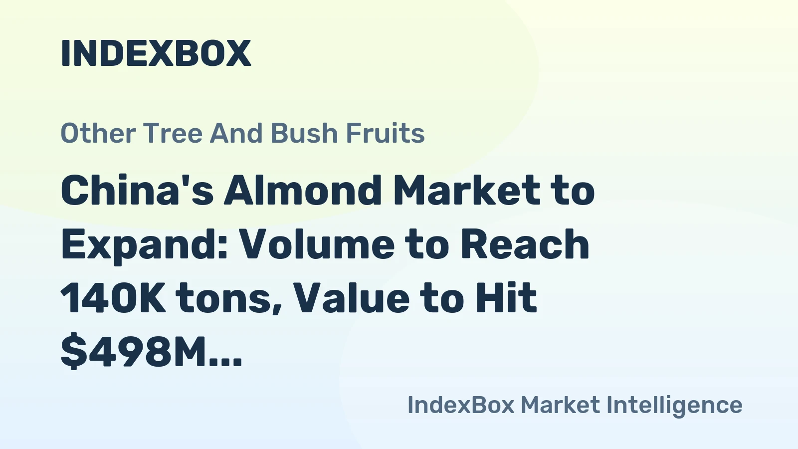 China's Almond Market to Expand: Volume to Reach 140K tons, Value to Hit $498M by 2035