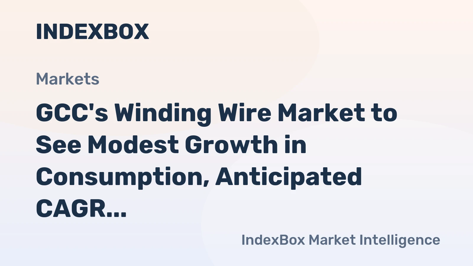GCC's Winding Wire Market to See Modest Growth in Consumption, Anticipated CAGR of +0.6% from 2024 to 2035