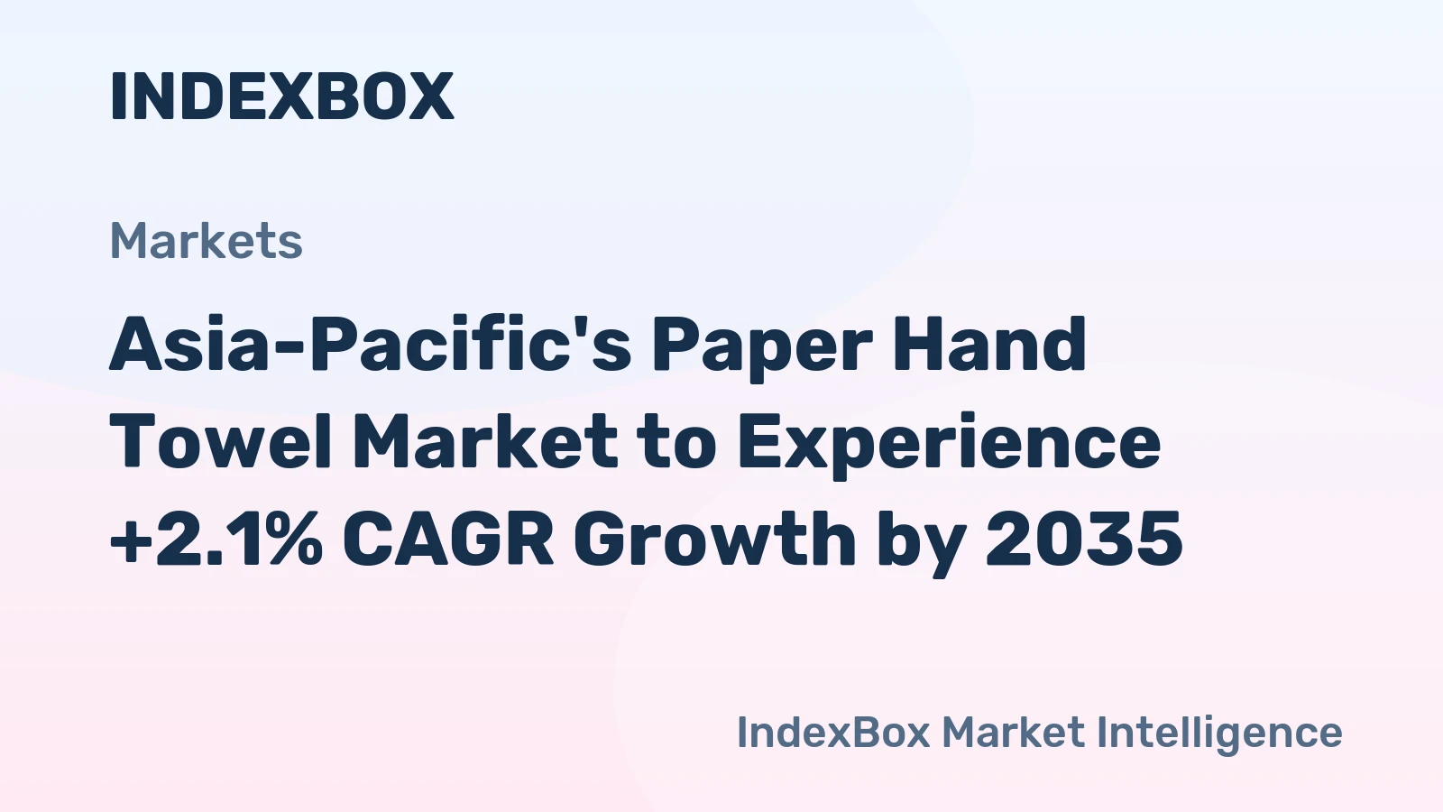 Asia-Pacific's Paper Hand Towel Market to Experience +2.1% CAGR Growth by 2035