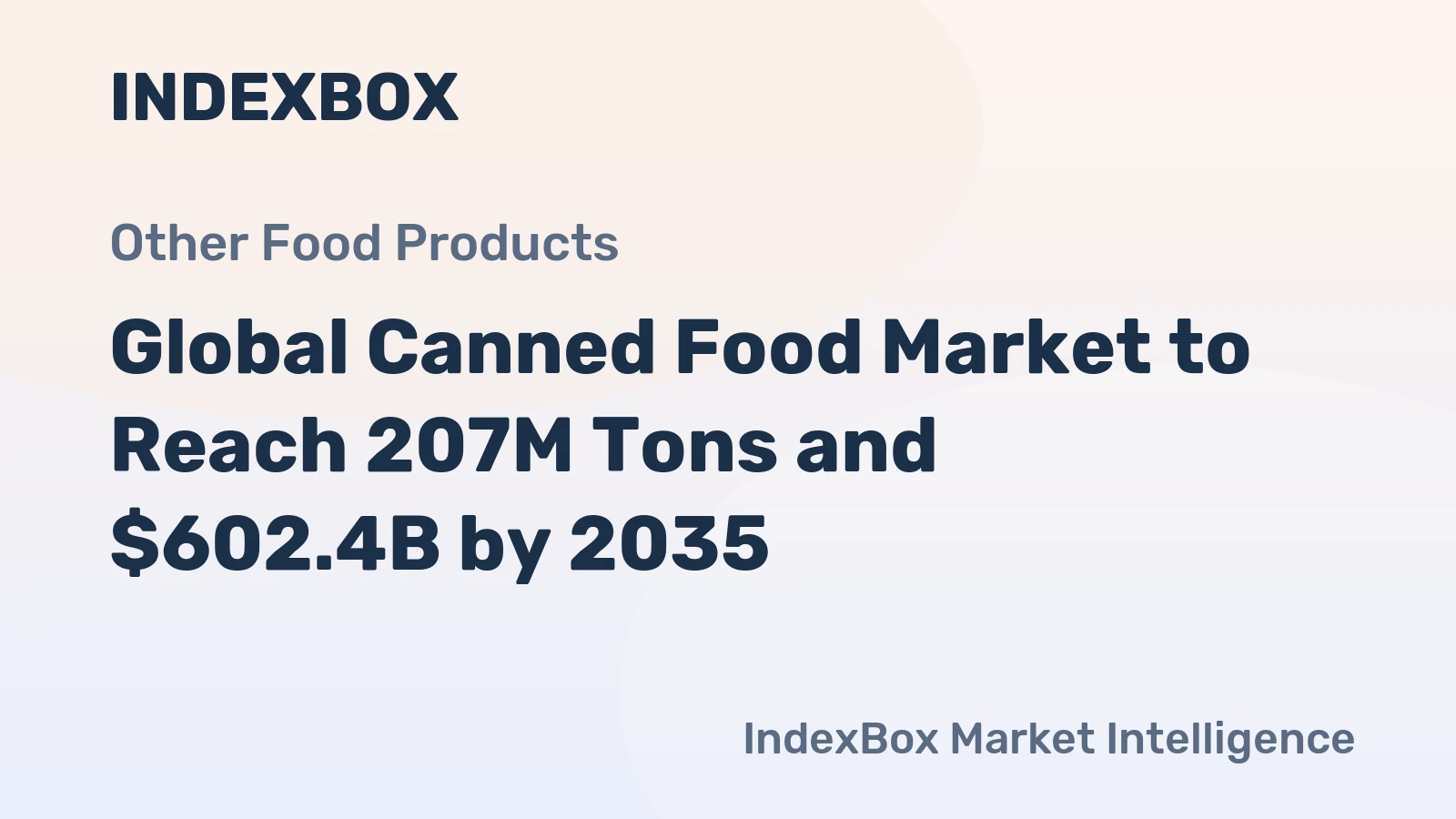Global Canned Food Market to Reach 207M Tons and $602.4B by 2035