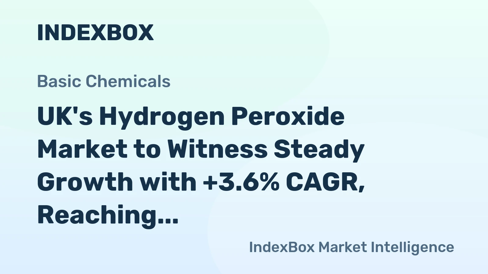 UK's Hydrogen Peroxide Market to Witness Steady Growth with +3.6% CAGR, Reaching $346M by 2035