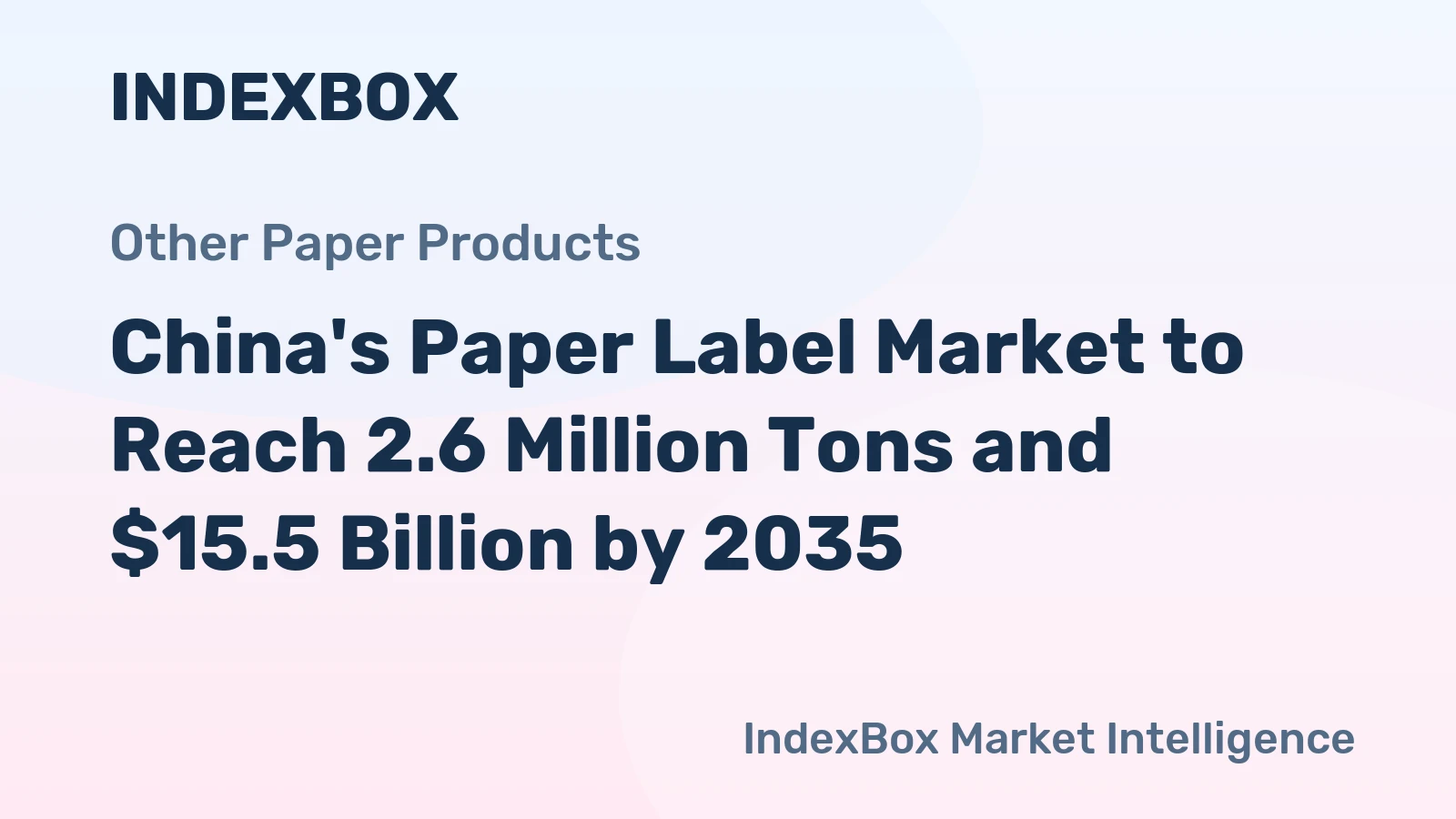 China's Paper Label Market to Reach 2.6 Million Tons and $15.5 Billion by 2035