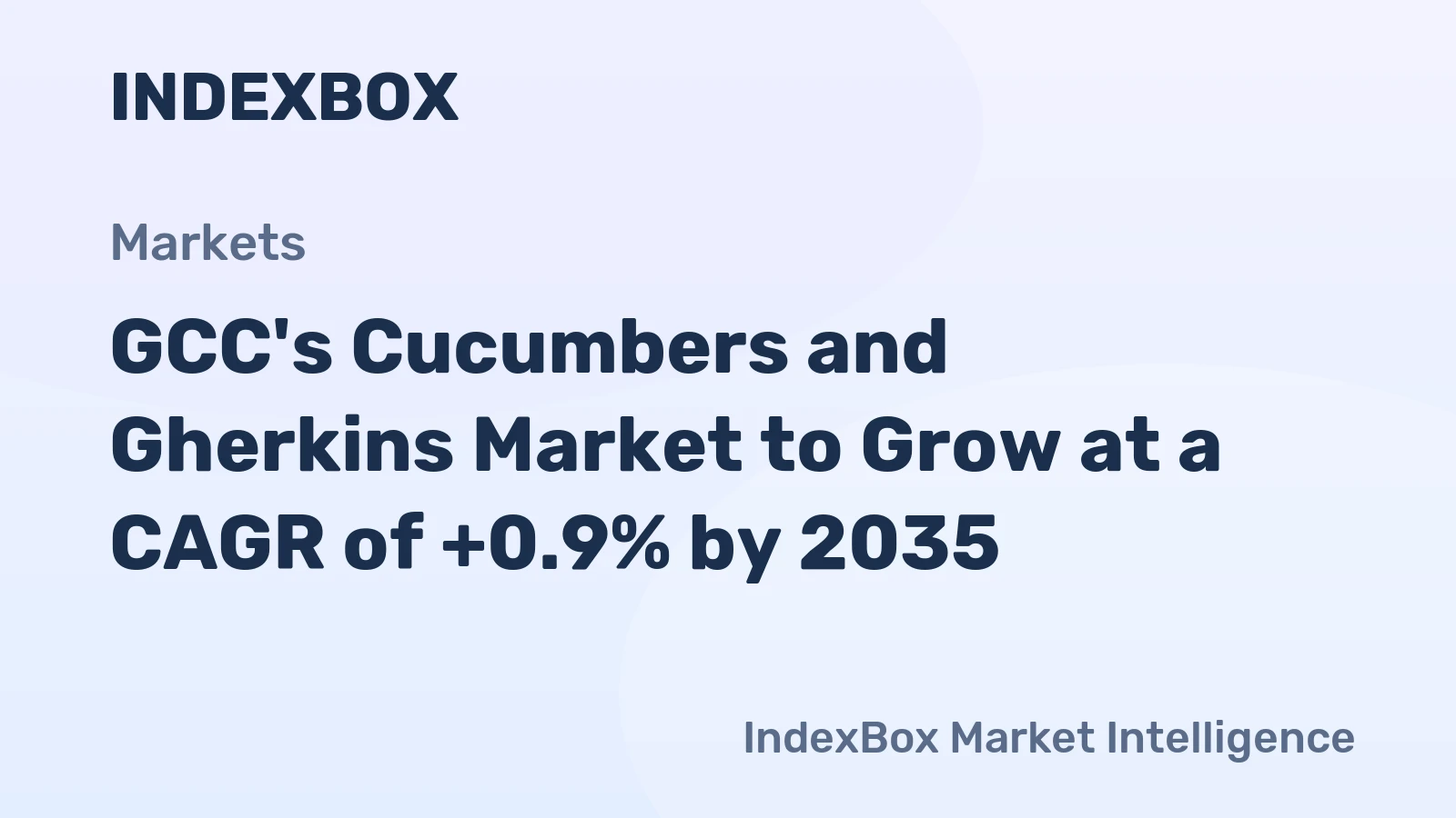GCC's Cucumbers and Gherkins Market to Grow at a CAGR of +0.9% by 2035