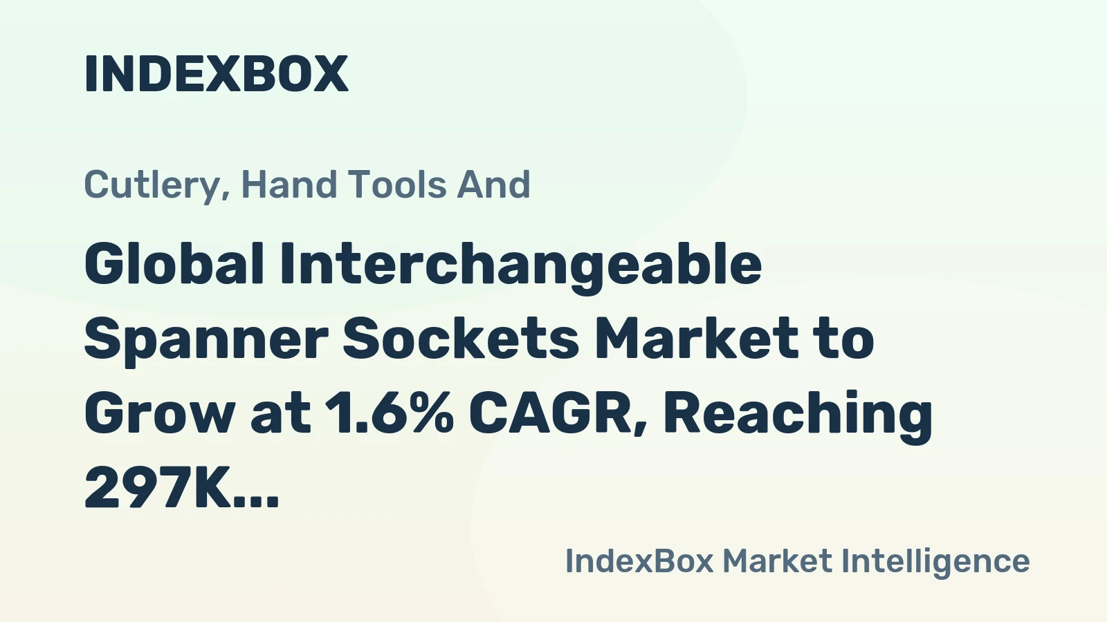Global Interchangeable Spanner Sockets Market to Grow at 1.6% CAGR, Reaching 297K tons by 2035