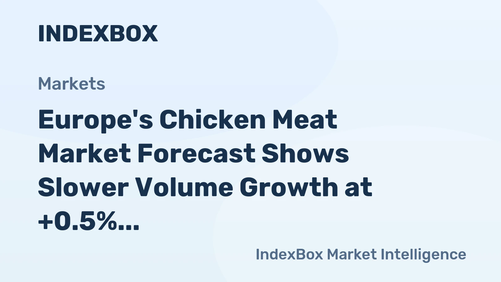 Europe's Chicken Meat Market Forecast Shows Slower Volume Growth at +0.5% CAGR Through 2035