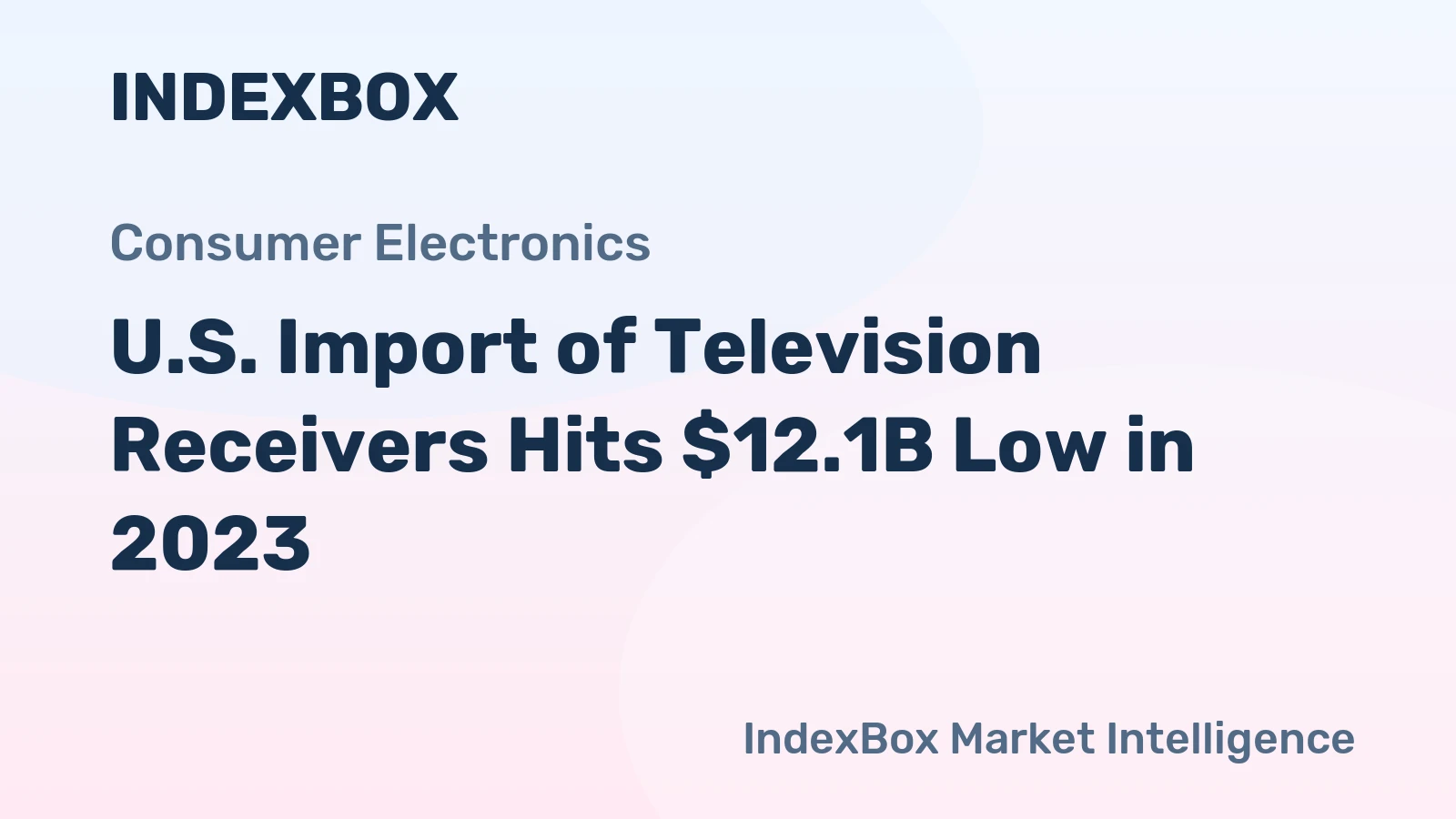 U.S. Import of Television Receivers Hits $12.1B Low in 2023