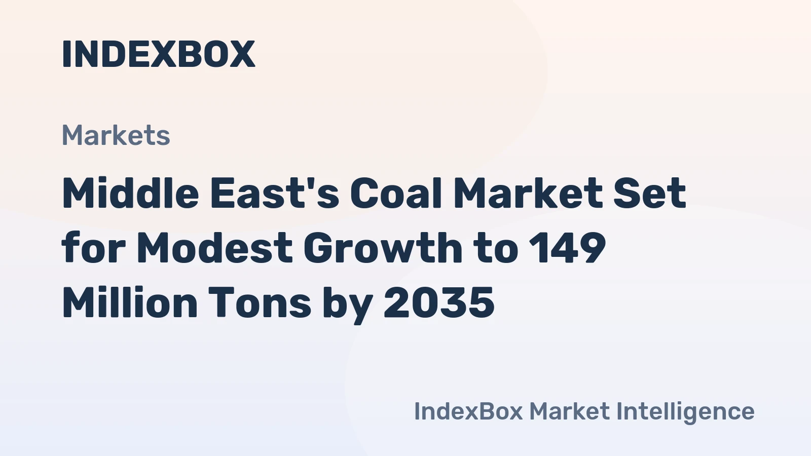 Middle East's Coal Market Set for Modest Growth to 149 Million Tons by 2035