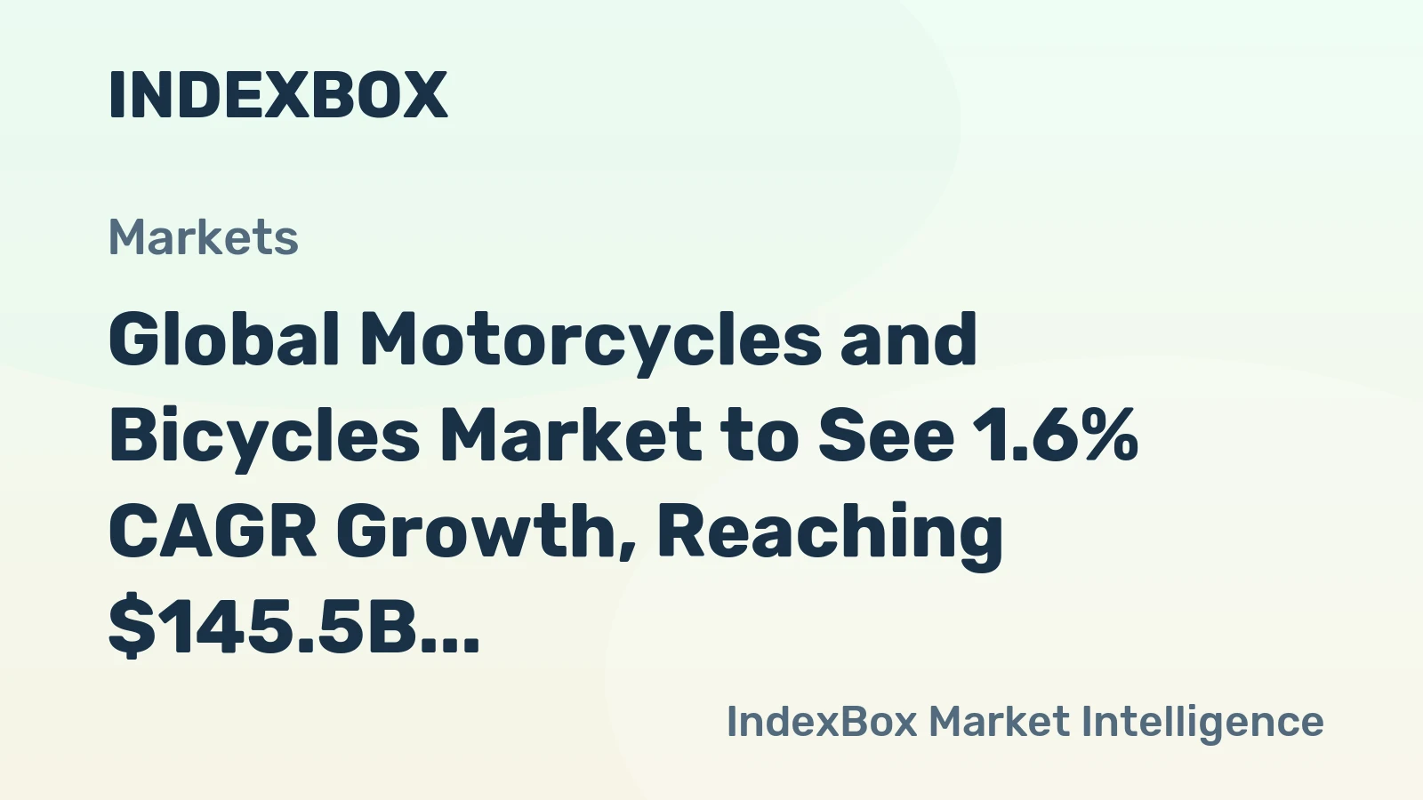 Global Motorcycles and Bicycles Market to See 1.6% CAGR Growth, Reaching $145.5B by 2035