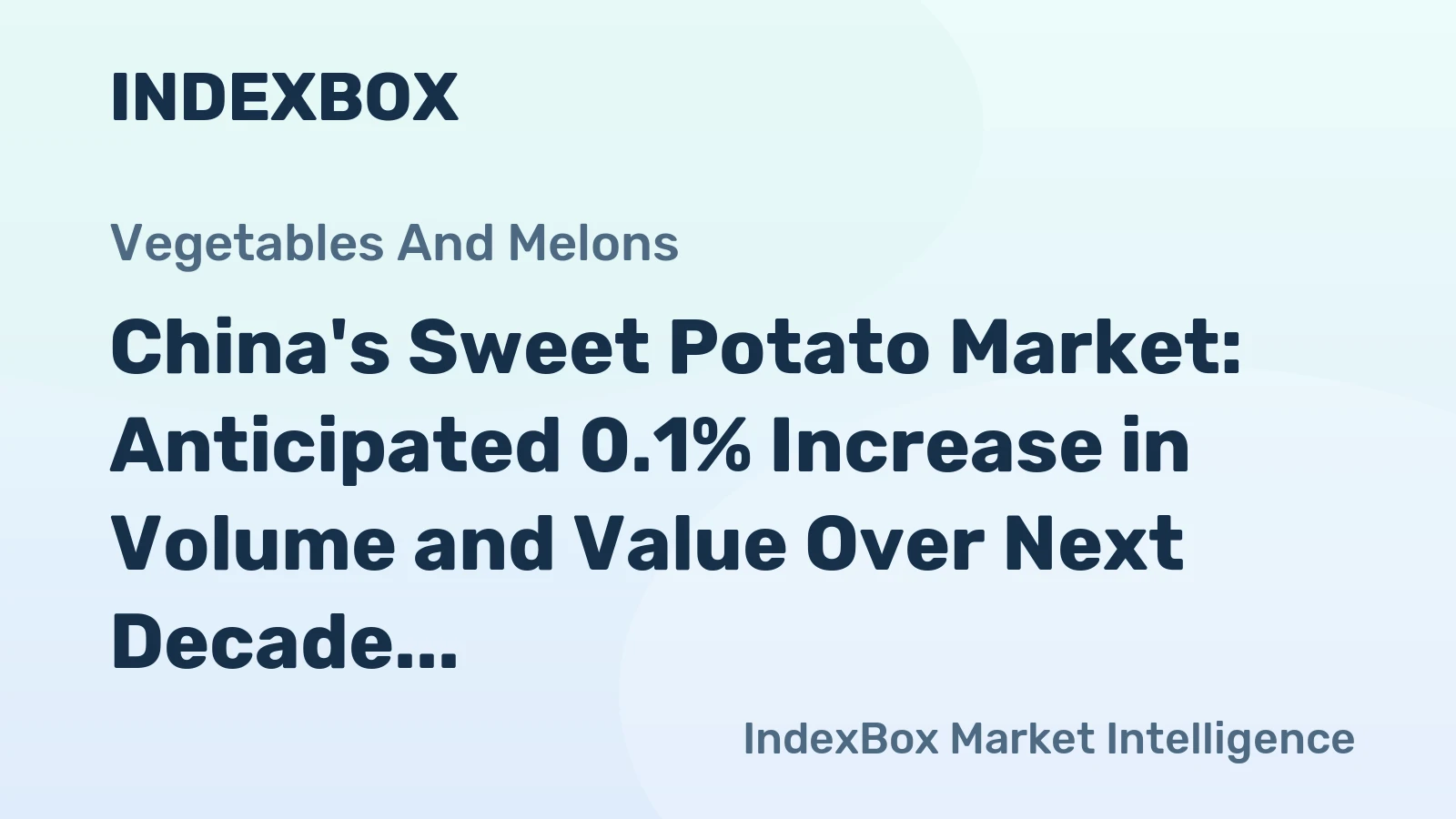 China's Sweet Potato Market: Anticipated 0.1% Increase in Volume and Value Over Next Decade