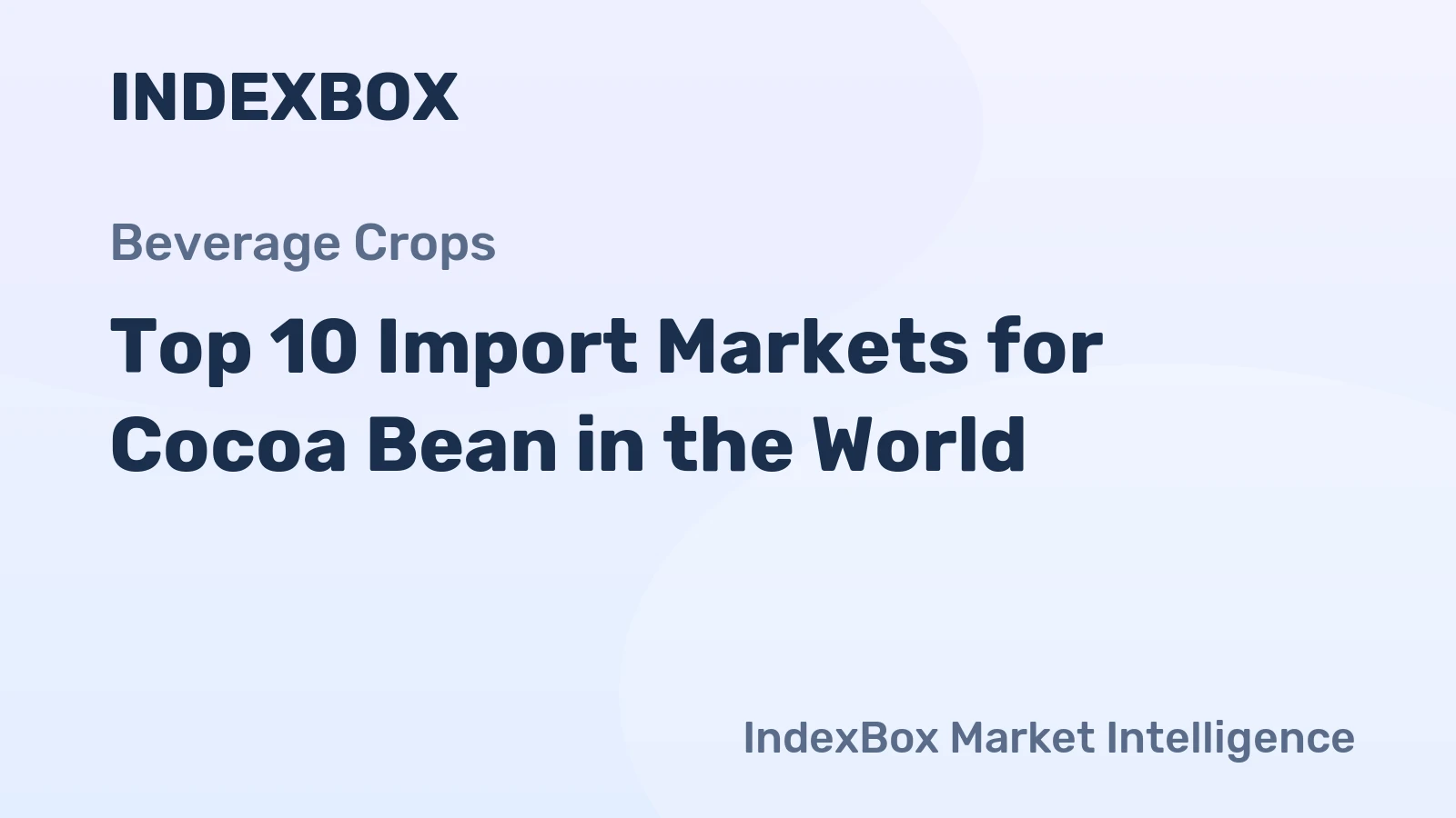 Top 10 Import Markets for Cocoa Bean in the World