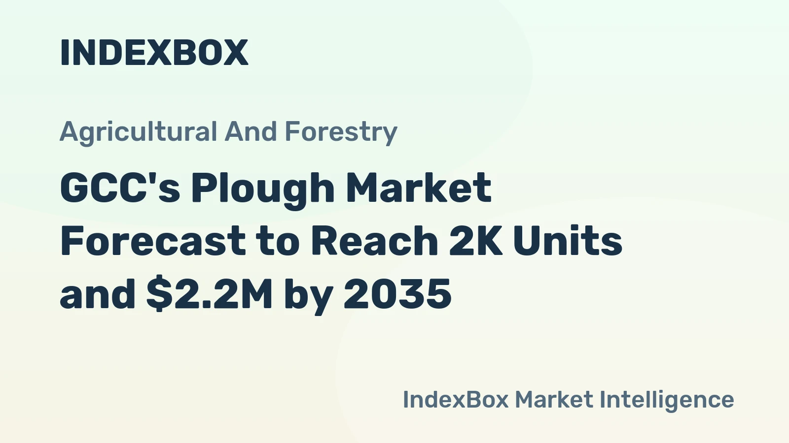 GCC's Plough Market Forecast to Reach 2K Units and $2.2M by 2035