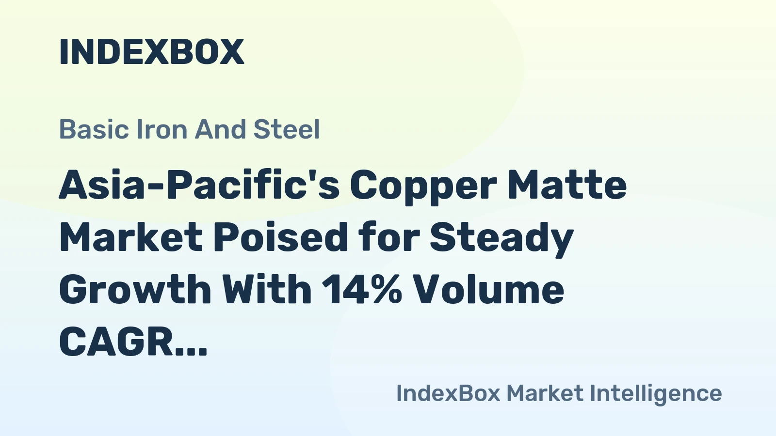 Asia-Pacific's Copper Matte Market Poised for Steady Growth With 14% Volume CAGR Through 2035