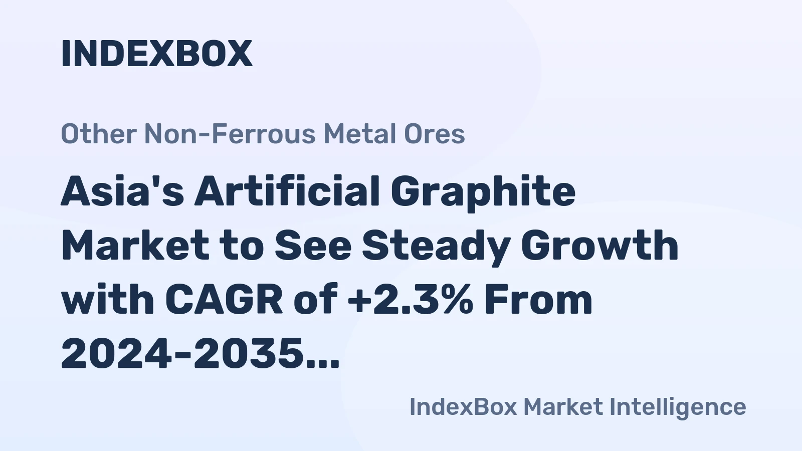Asia's Artificial Graphite Market to See Steady Growth with CAGR of +2.3% From 2024-2035