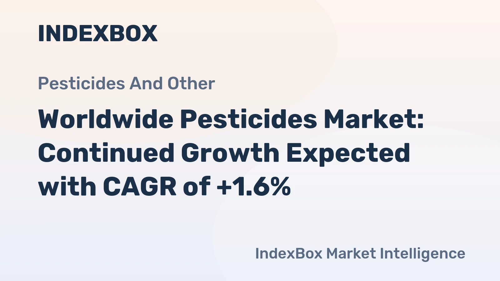 Worldwide Pesticides Market: Continued Growth Expected with CAGR of +1.6%