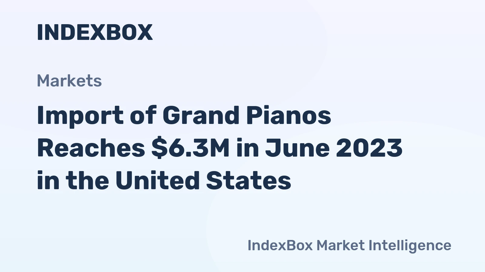 Import of Grand Pianos Reaches $6.3M in June 2023 in the United States