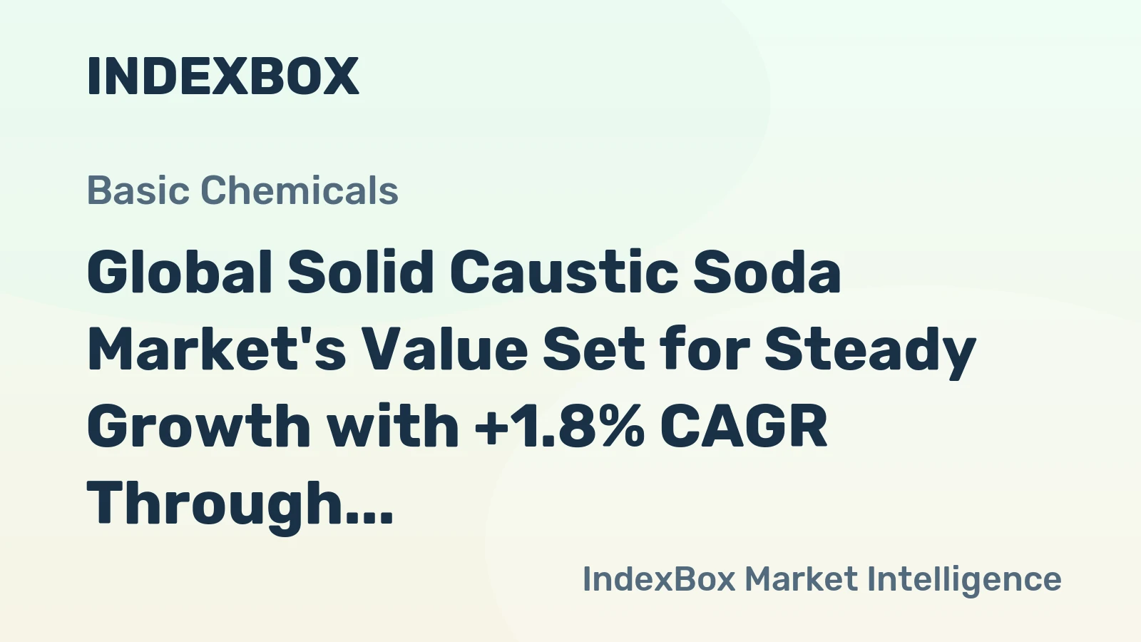 Global Solid Caustic Soda Market's Value Set for Steady Growth with +1.8% CAGR Through 2035