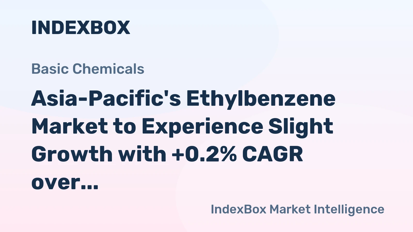 Asia-Pacific's Ethylbenzene Market to Experience Slight Growth with +0.2% CAGR over Next Decade