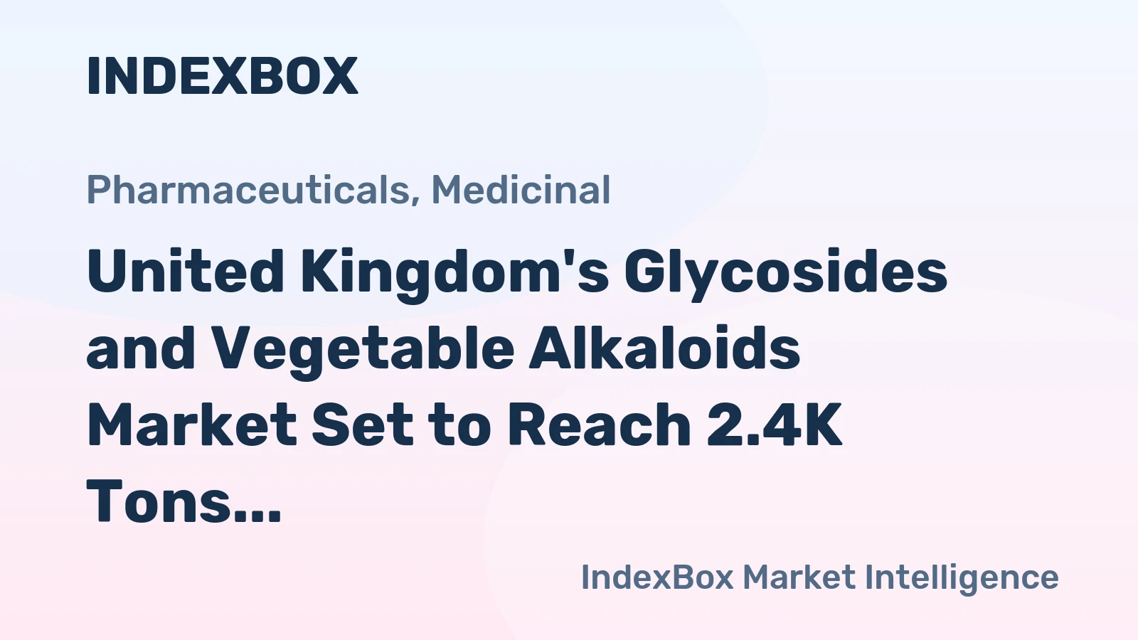 United Kingdom's Glycosides and Vegetable Alkaloids Market Set to Reach 2.4K Tons and $199M