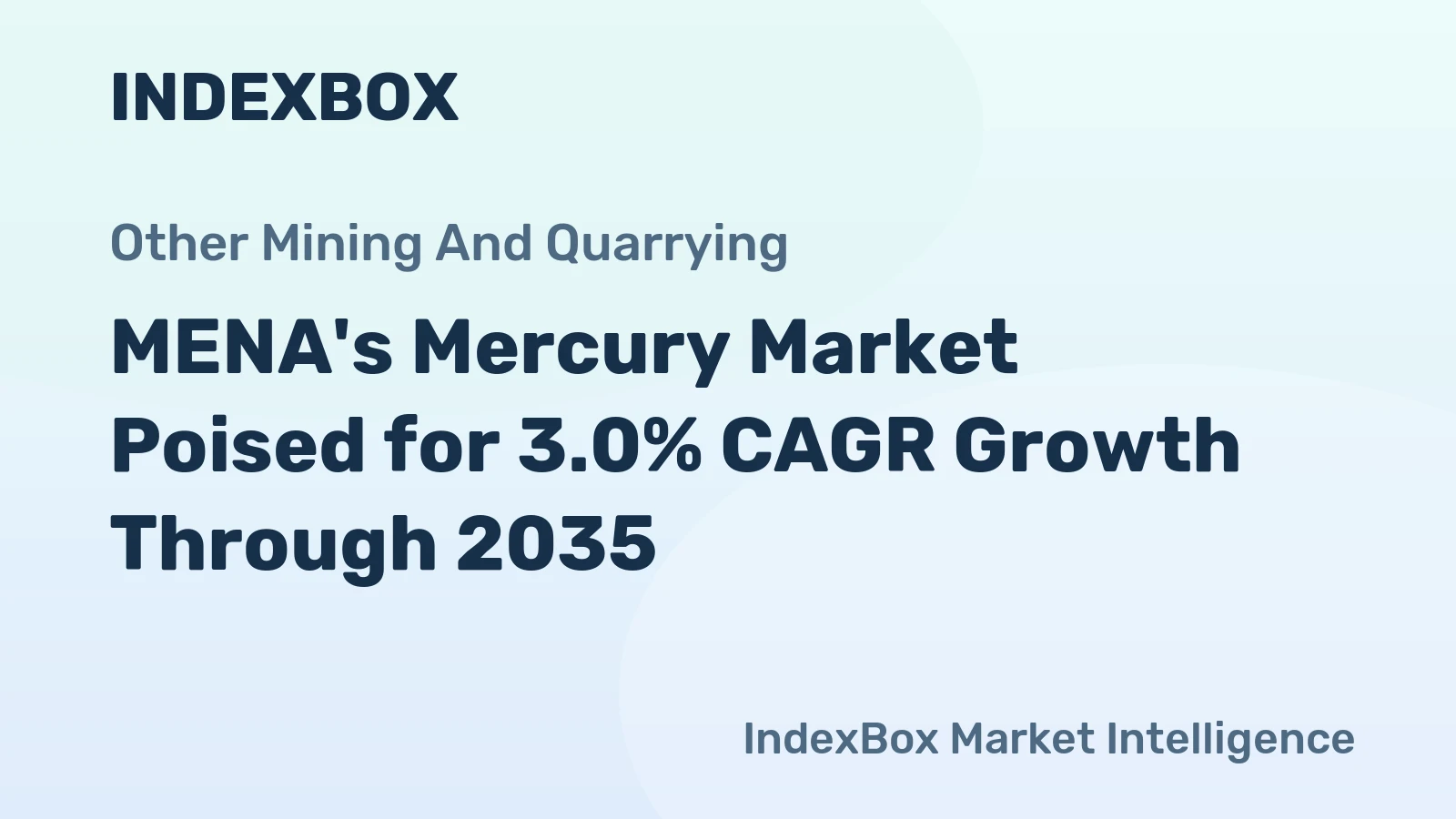 MENA's Mercury Market Poised for 3.0% CAGR Growth Through 2035