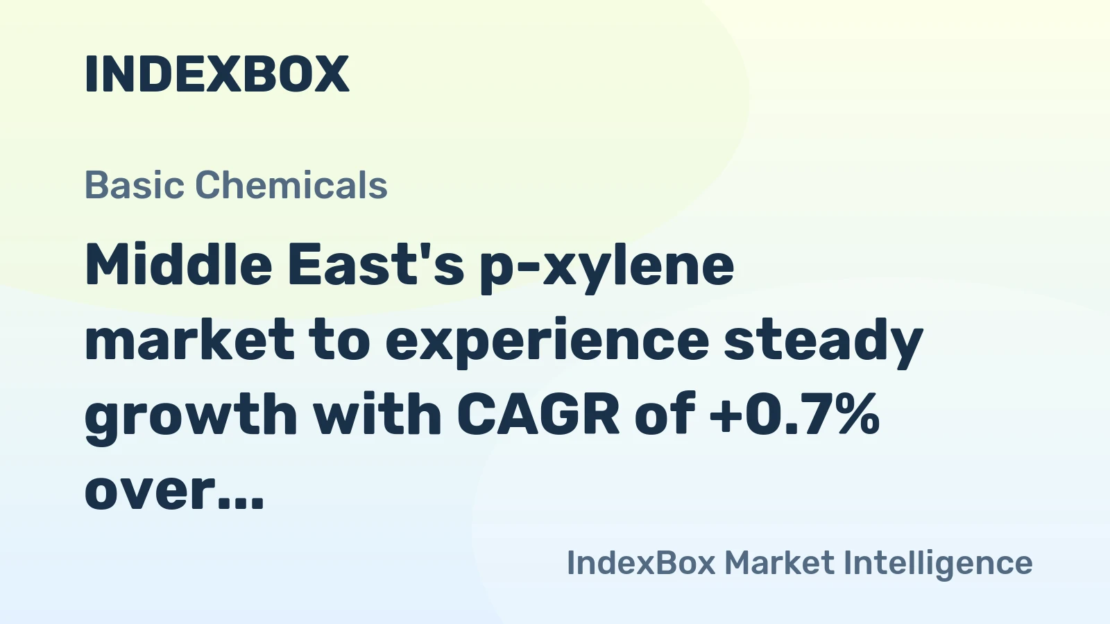 Middle East's p-xylene market to experience steady growth with CAGR of +0.7% over next decade