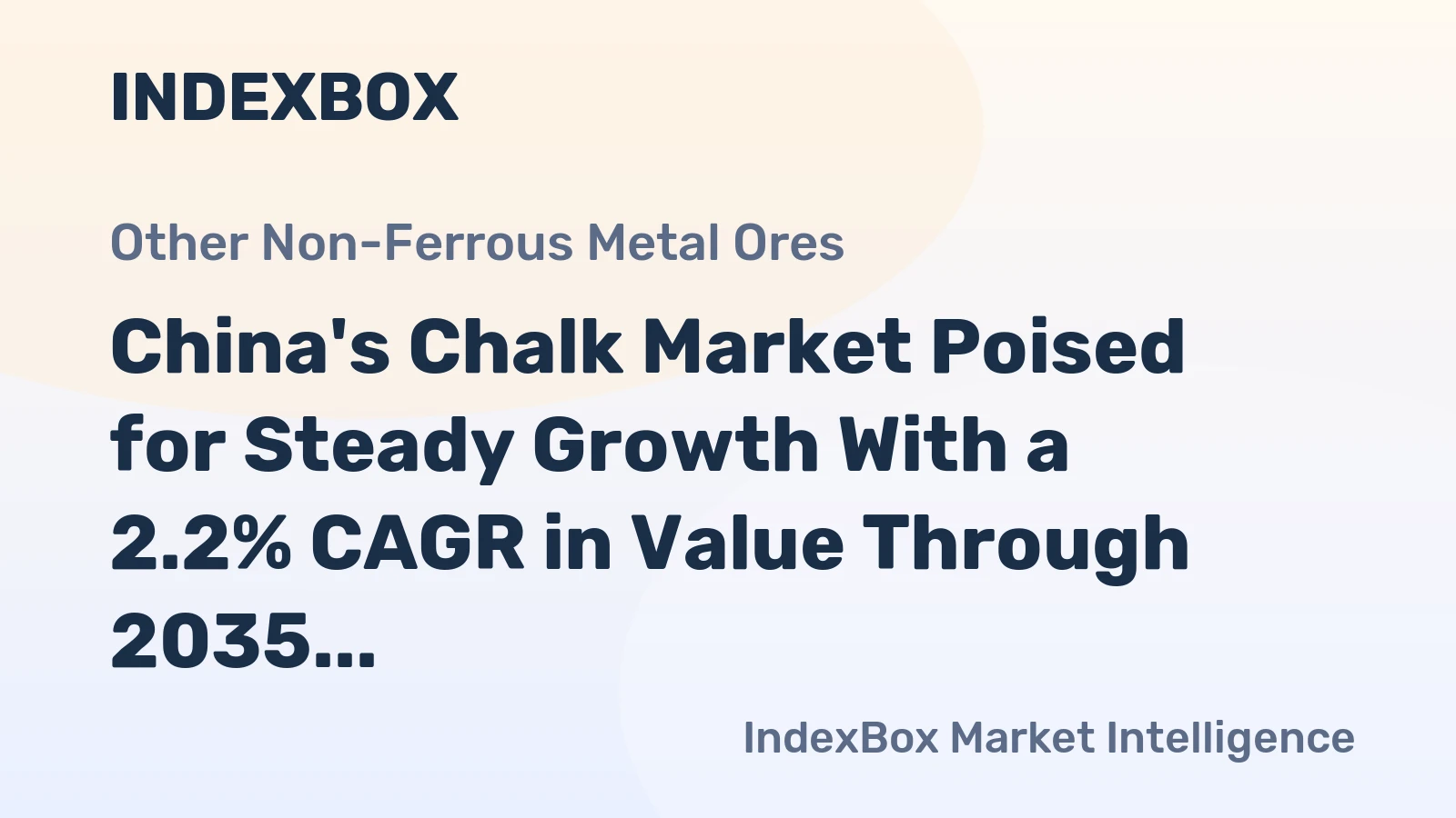 China's Chalk Market Poised for Steady Growth With a 2.2% CAGR in Value Through 2035