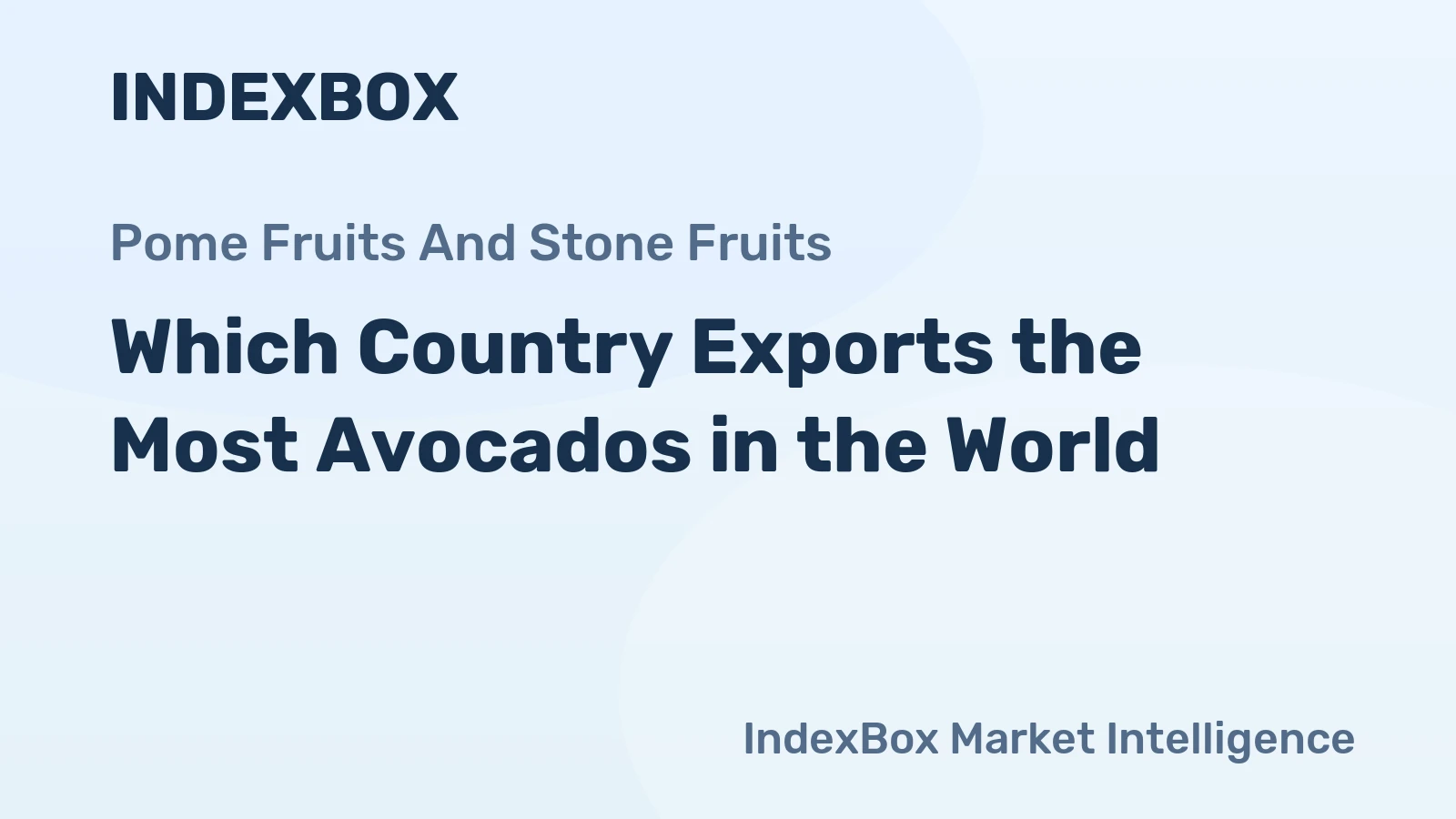 Which Country Exports the Most Avocados in the World?