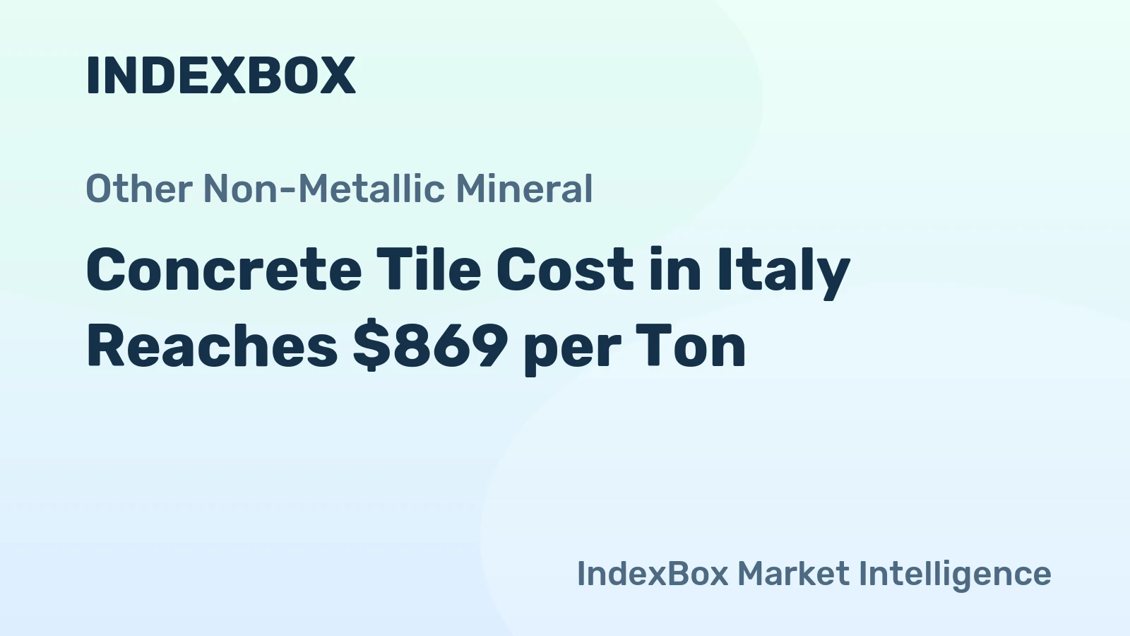 Concrete Tile Cost in Italy Reaches $869 per Ton