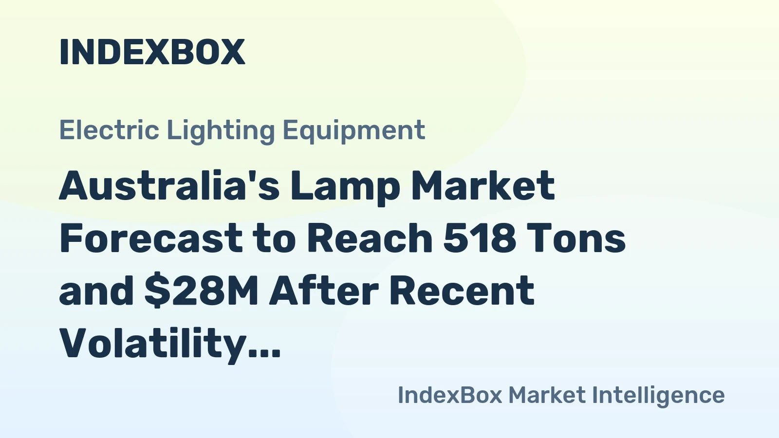 Australia's Lamp Market Forecast to Reach 518 Tons and $28M After Recent Volatility